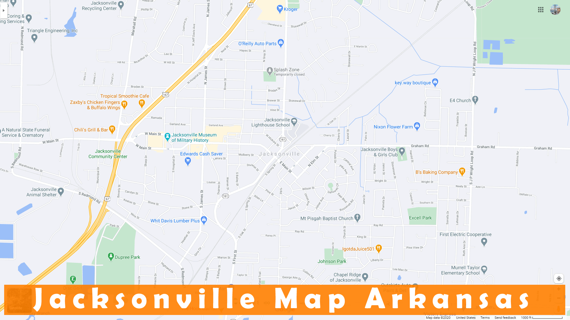 Jacksonville, Arkansas Map