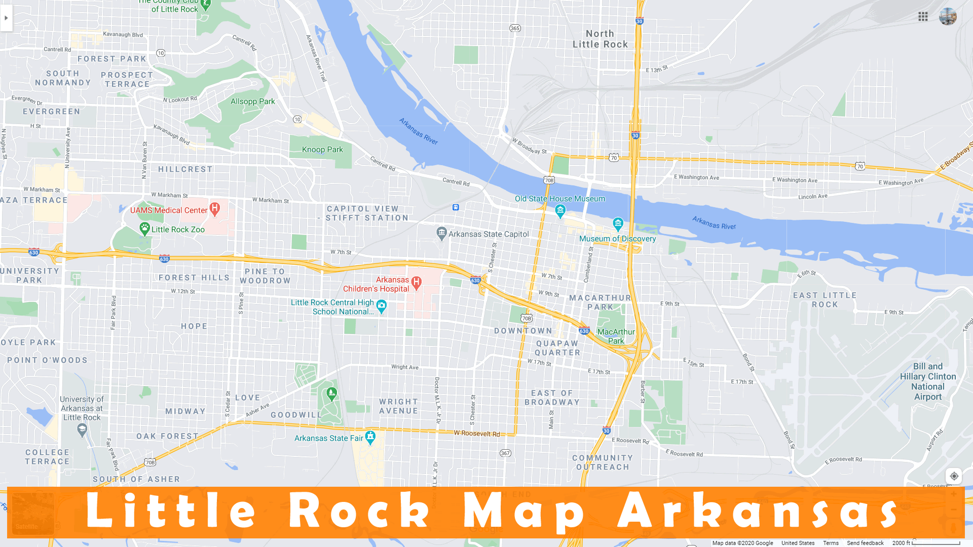 Little Rock, Arkansas Map