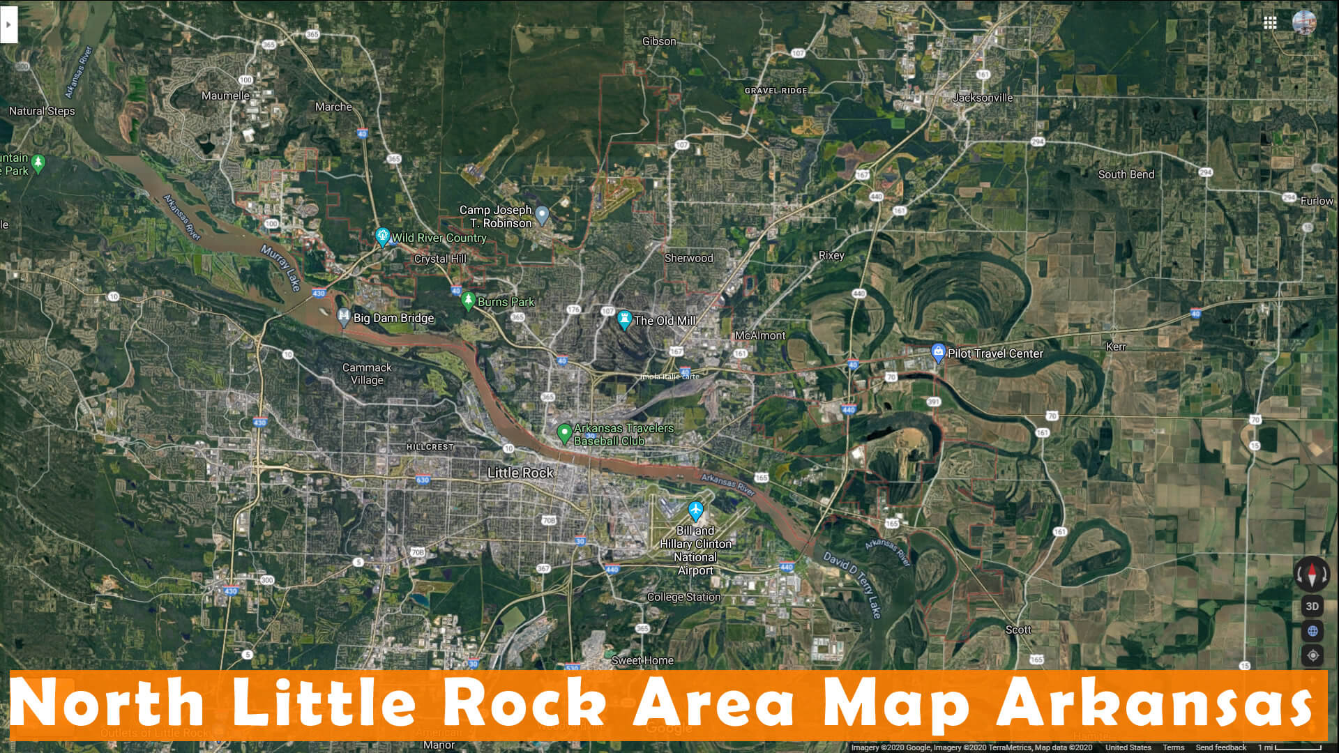 North Little Rock, Arkansas Map