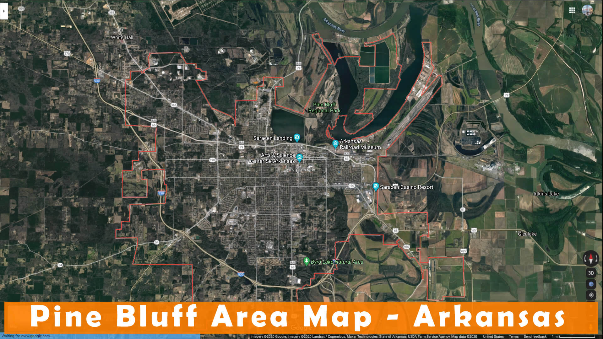 Pine Bluff, Arkansas Map