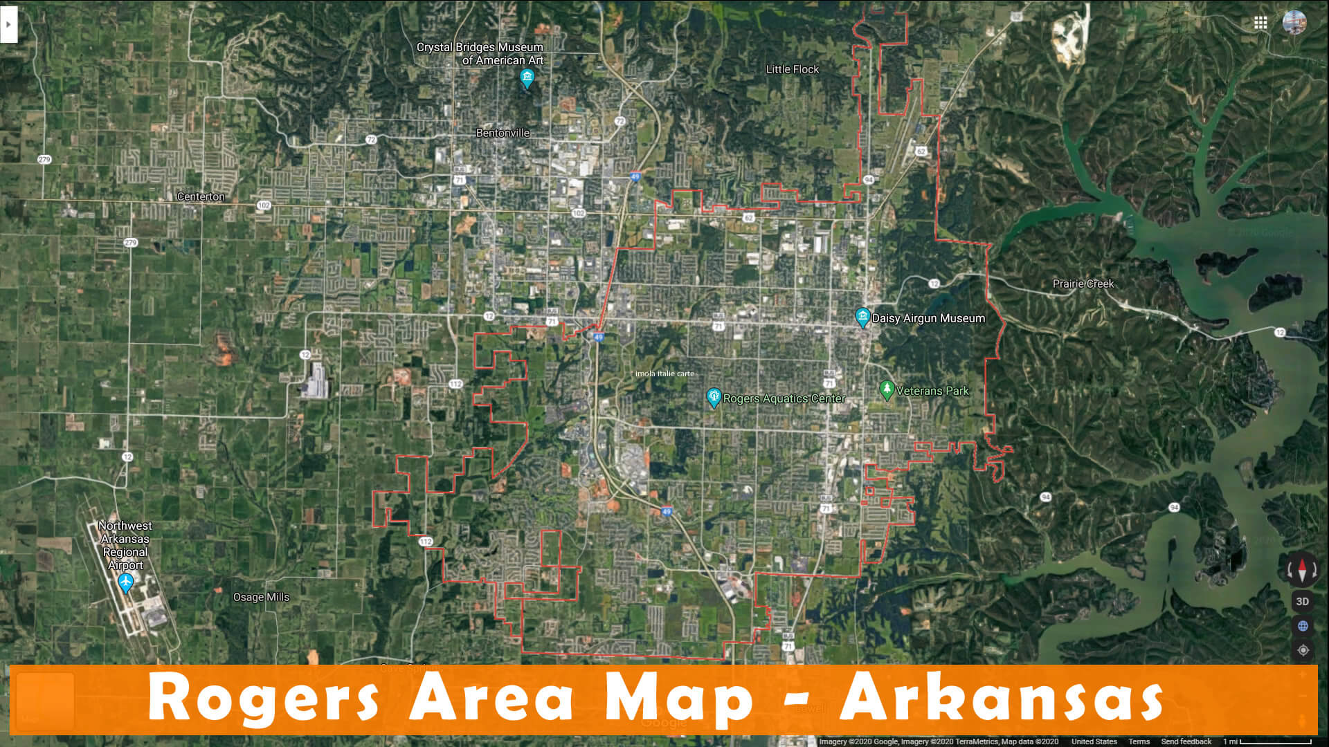 Rogers, Arkansas Map