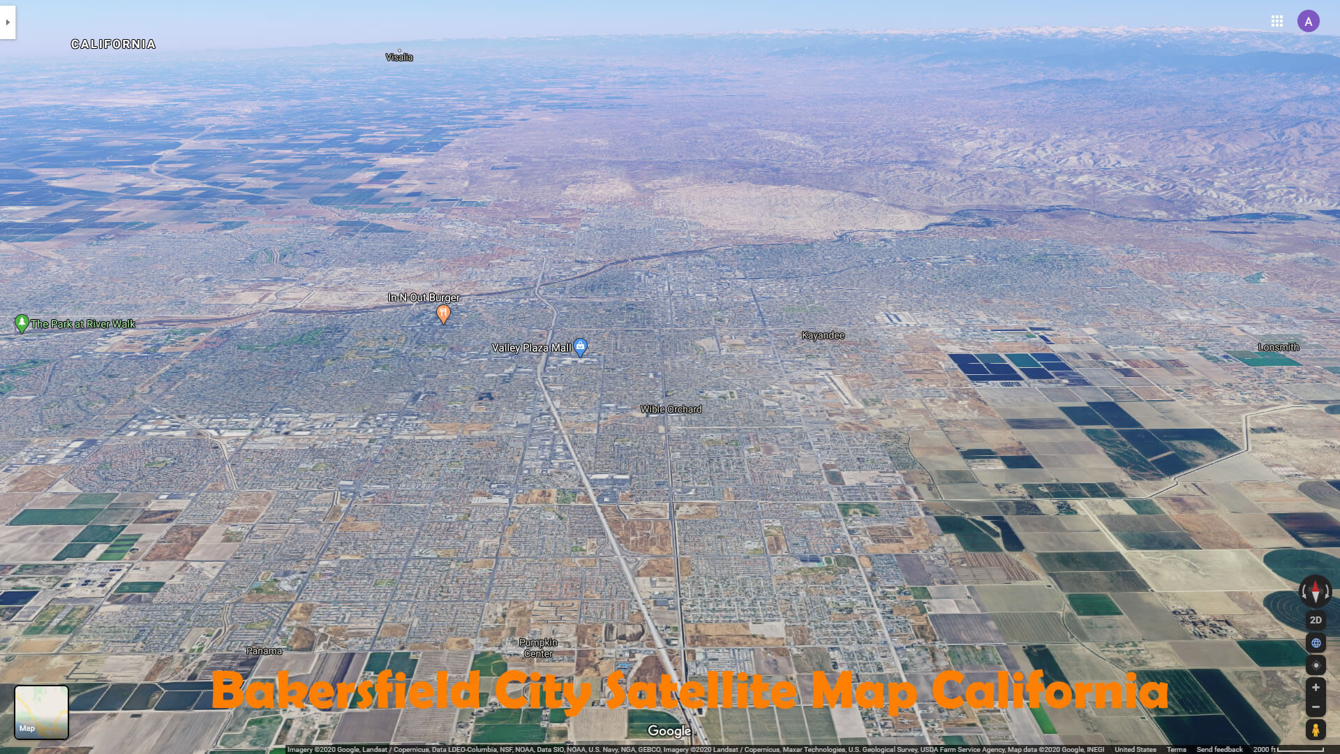 Bakersfield, California Map