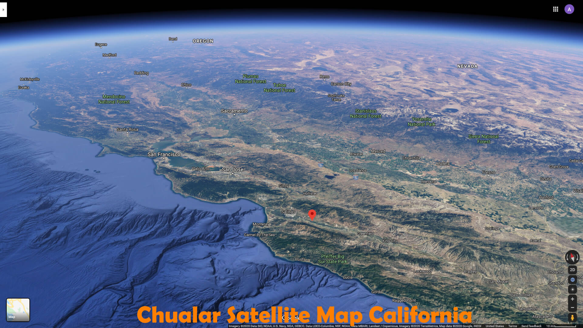 Chualar California Map and Chualar California Satellite Image