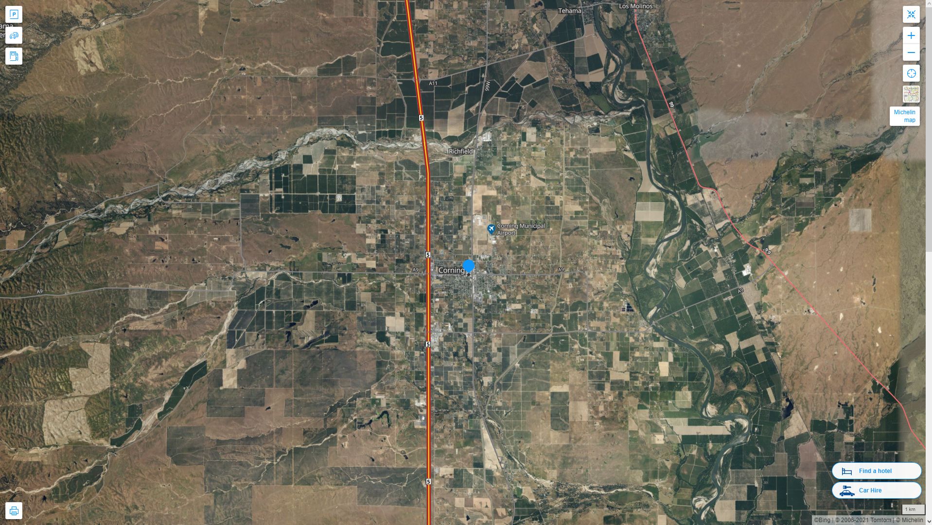 Corning California Map - United States