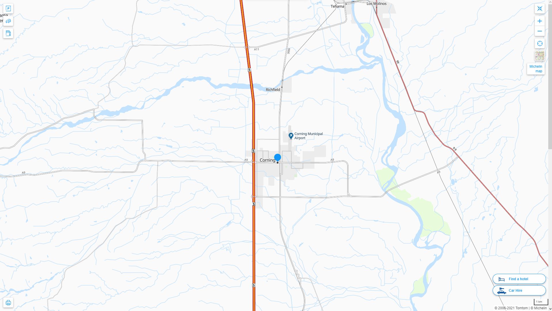 Corning California Map - United States