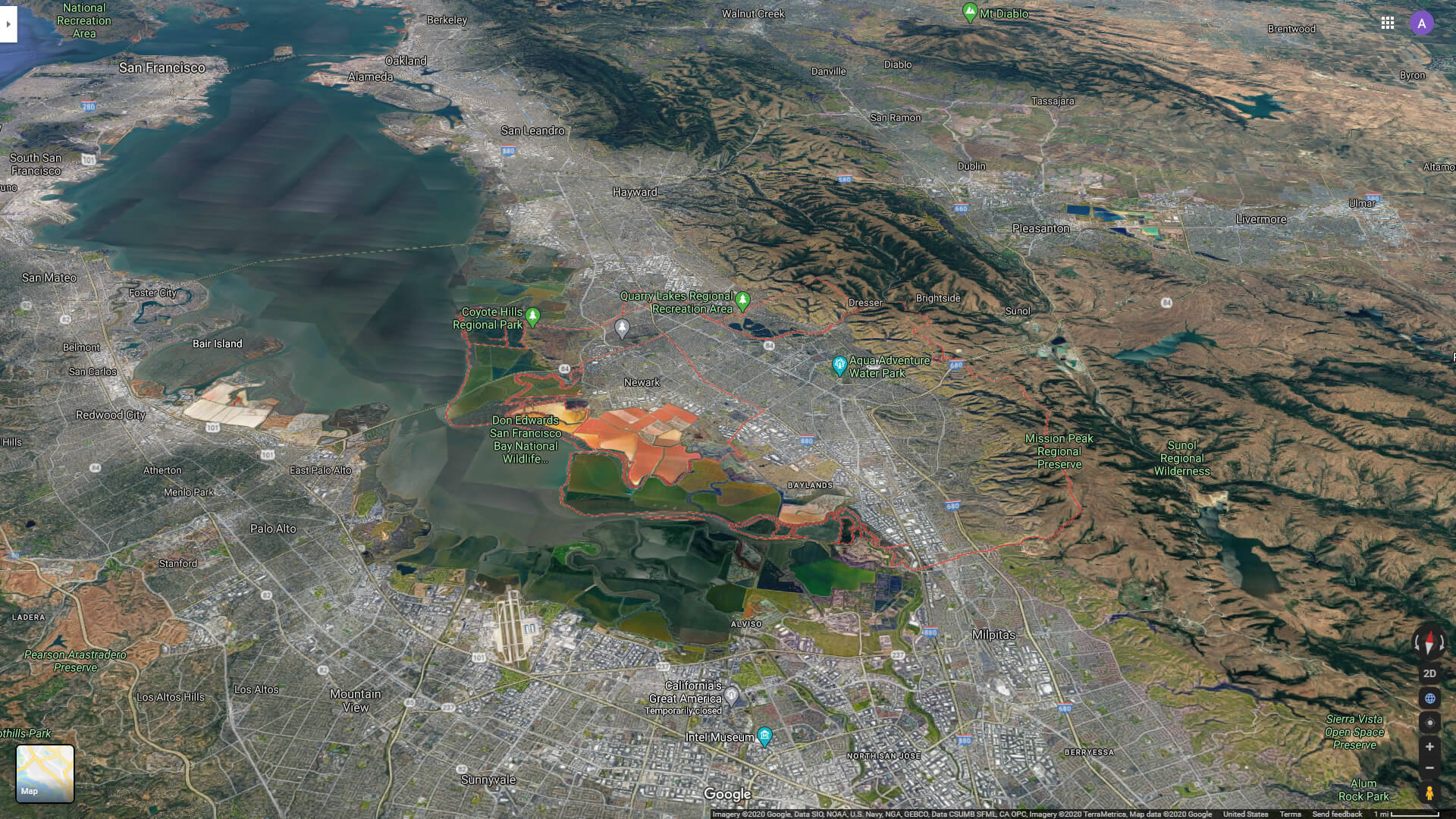 Fremont, California Map