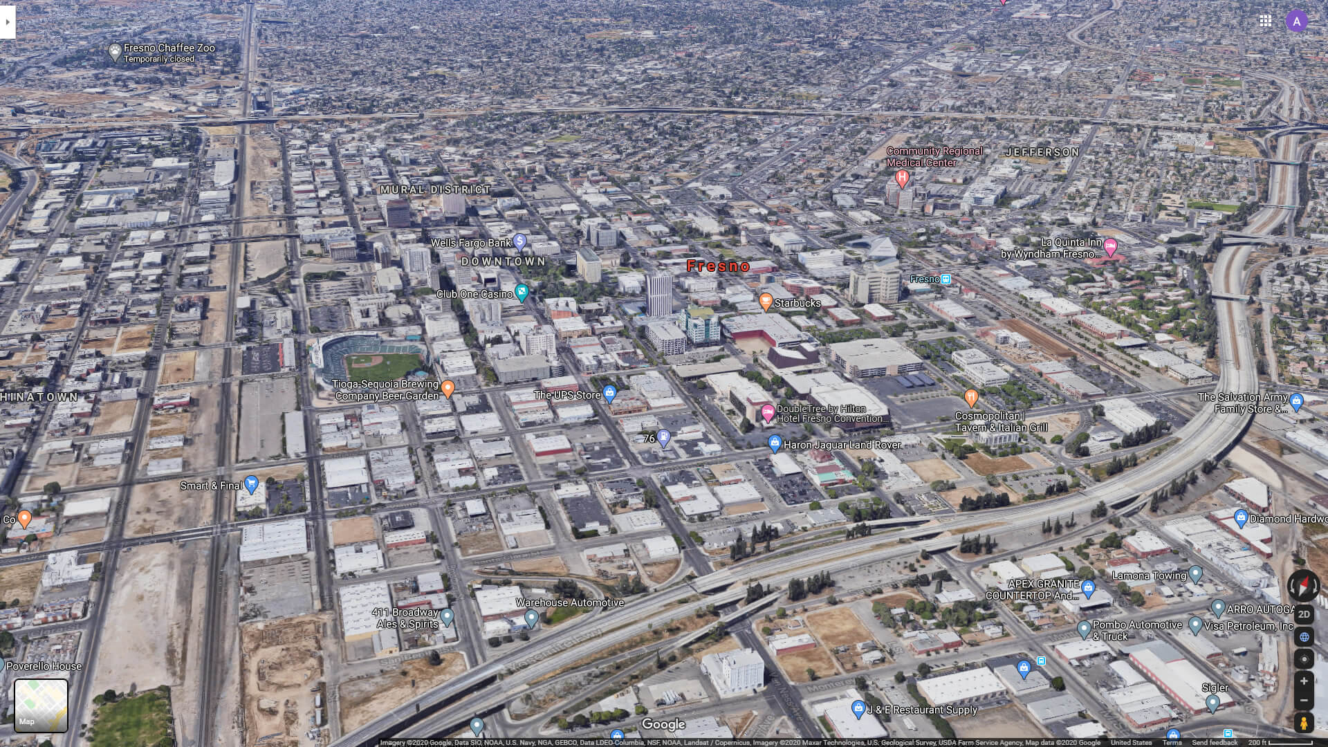 Fresno California Map - United States