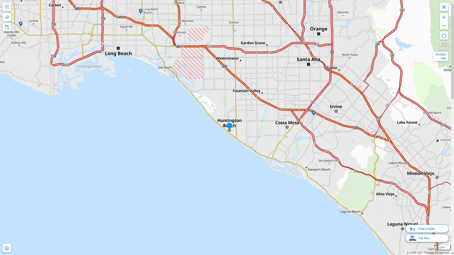 Huntington Beach, California Map
