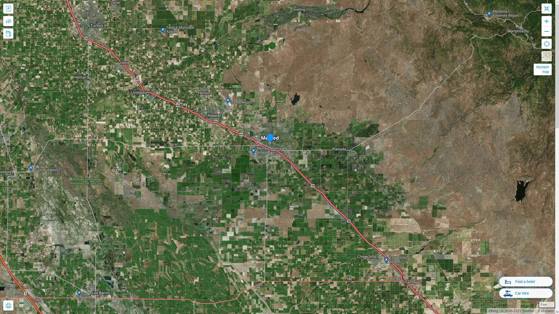 Merced California Map - United States