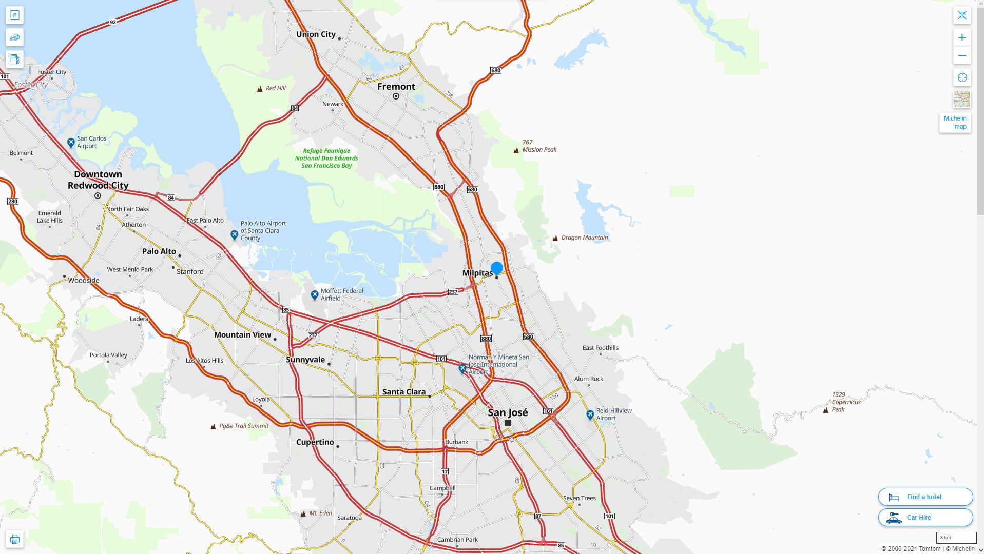 Milpitas California Map - United States