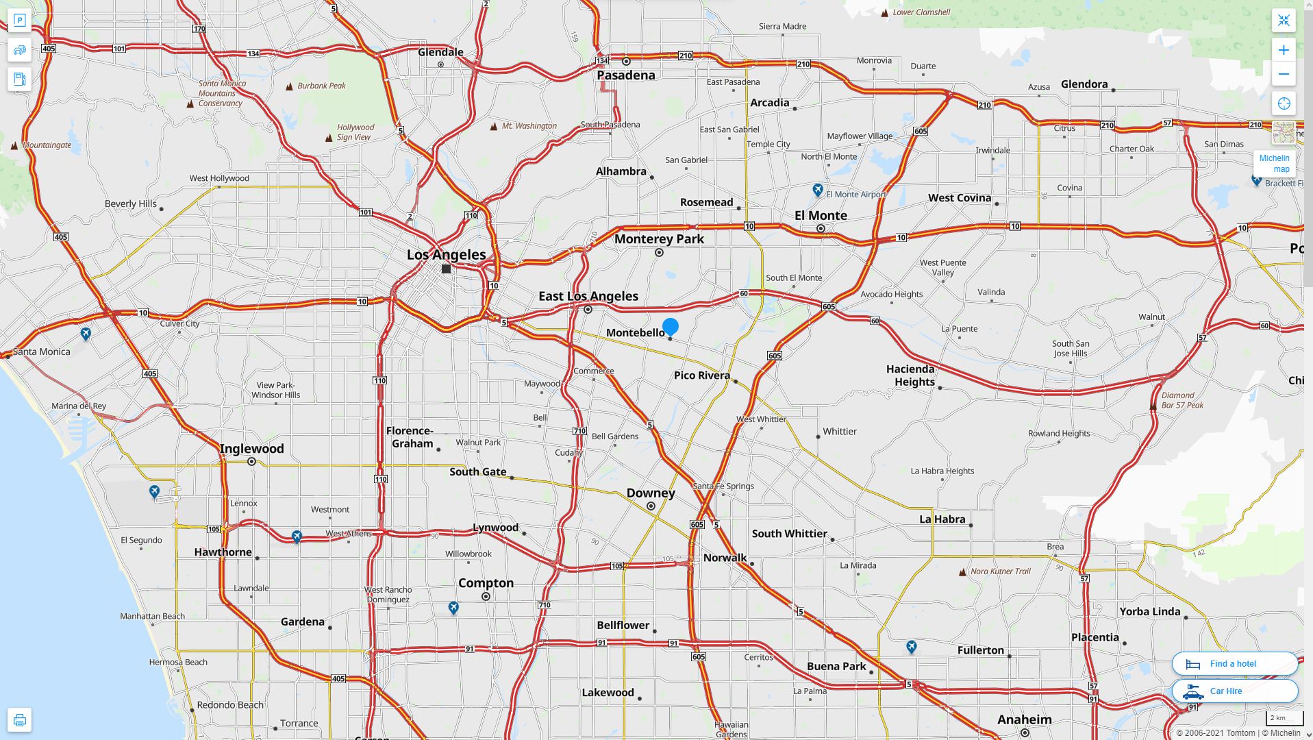 Montebello California Map - United States