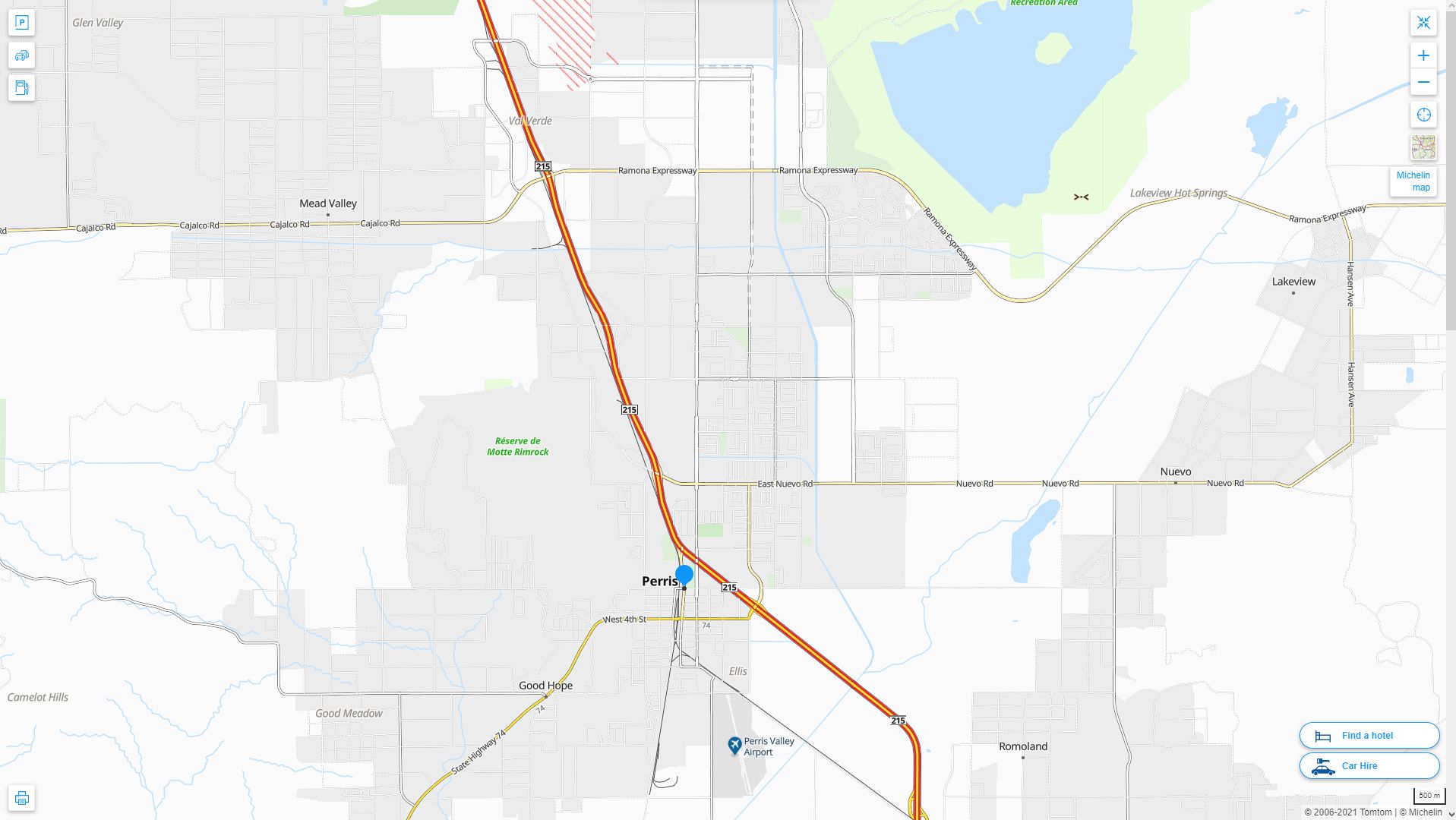Perris, California Map