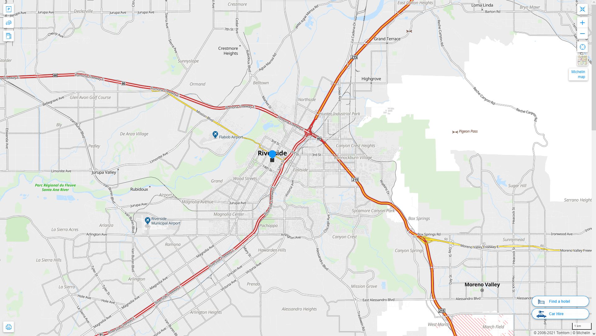Riverside California Map - United States