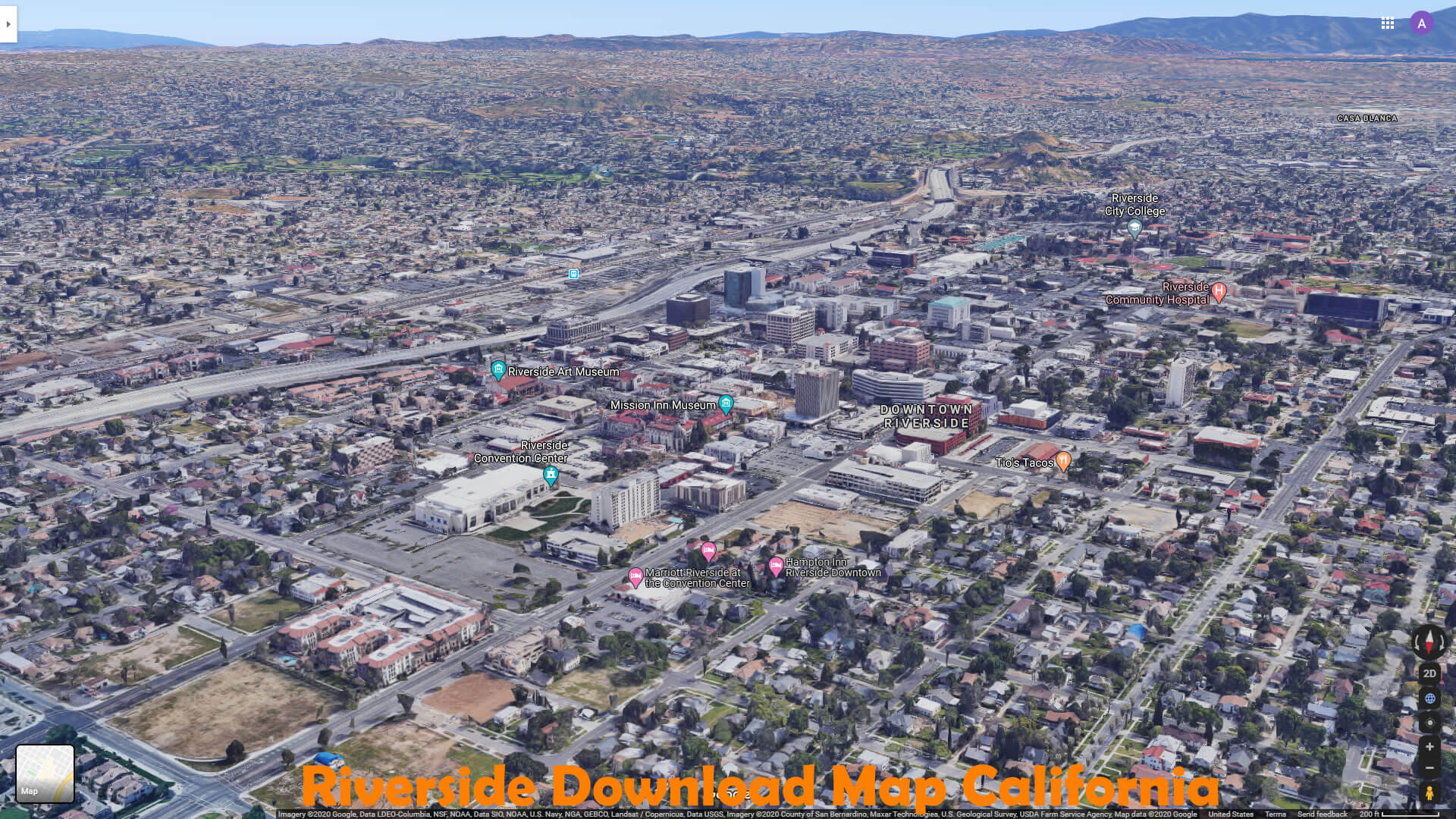 Riverside California Map - United States