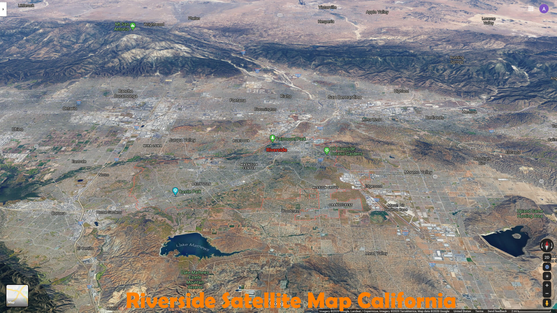 Riverside California Map - United States