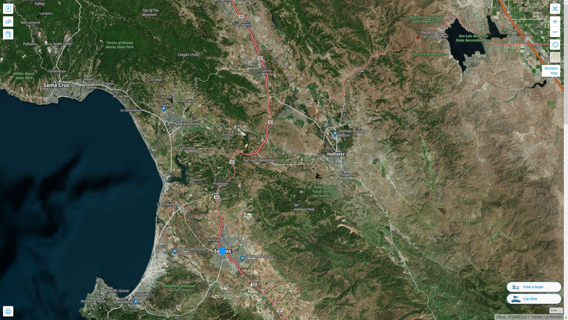 Salinas, California Map