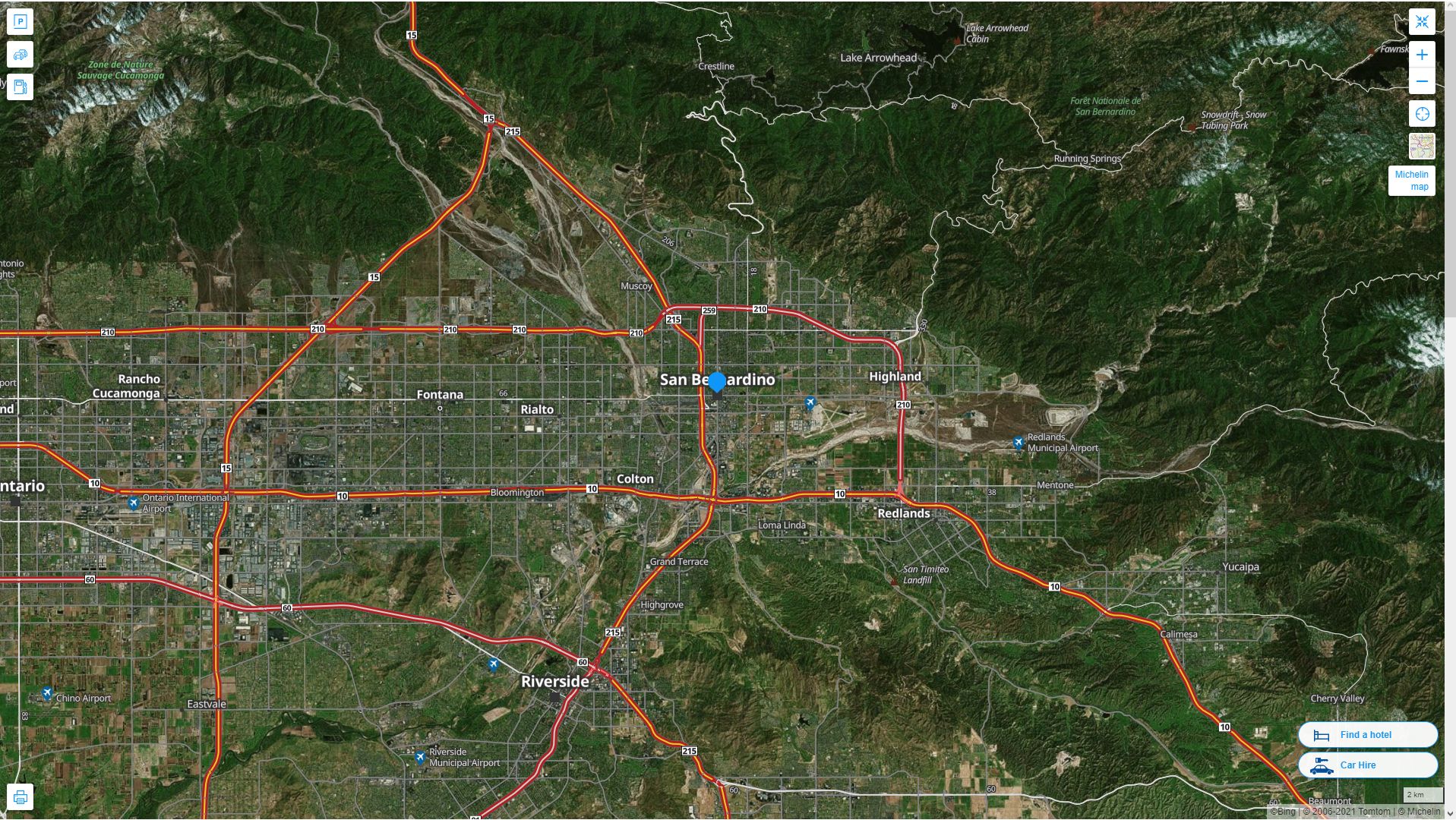 San Bernardino, California Map