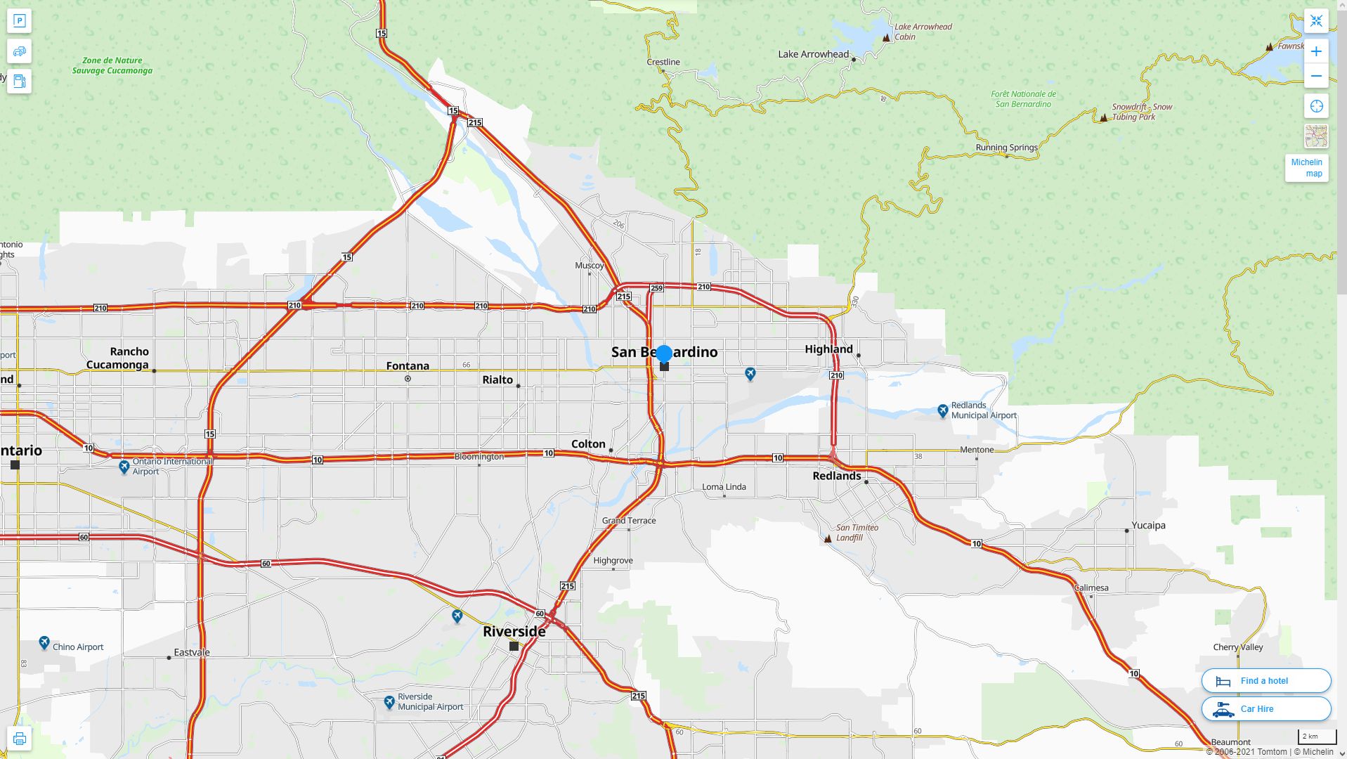 San Bernardino, California Map