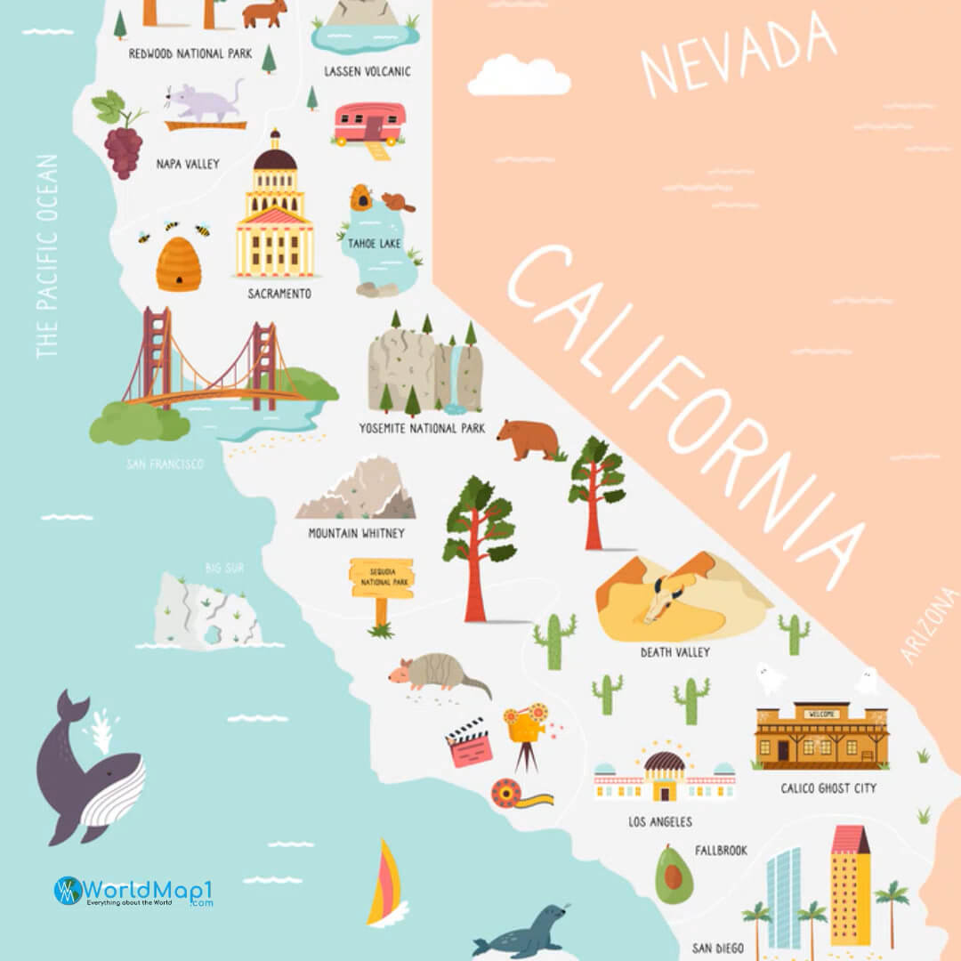 Where is Located California in the US and Cities Map of Cali