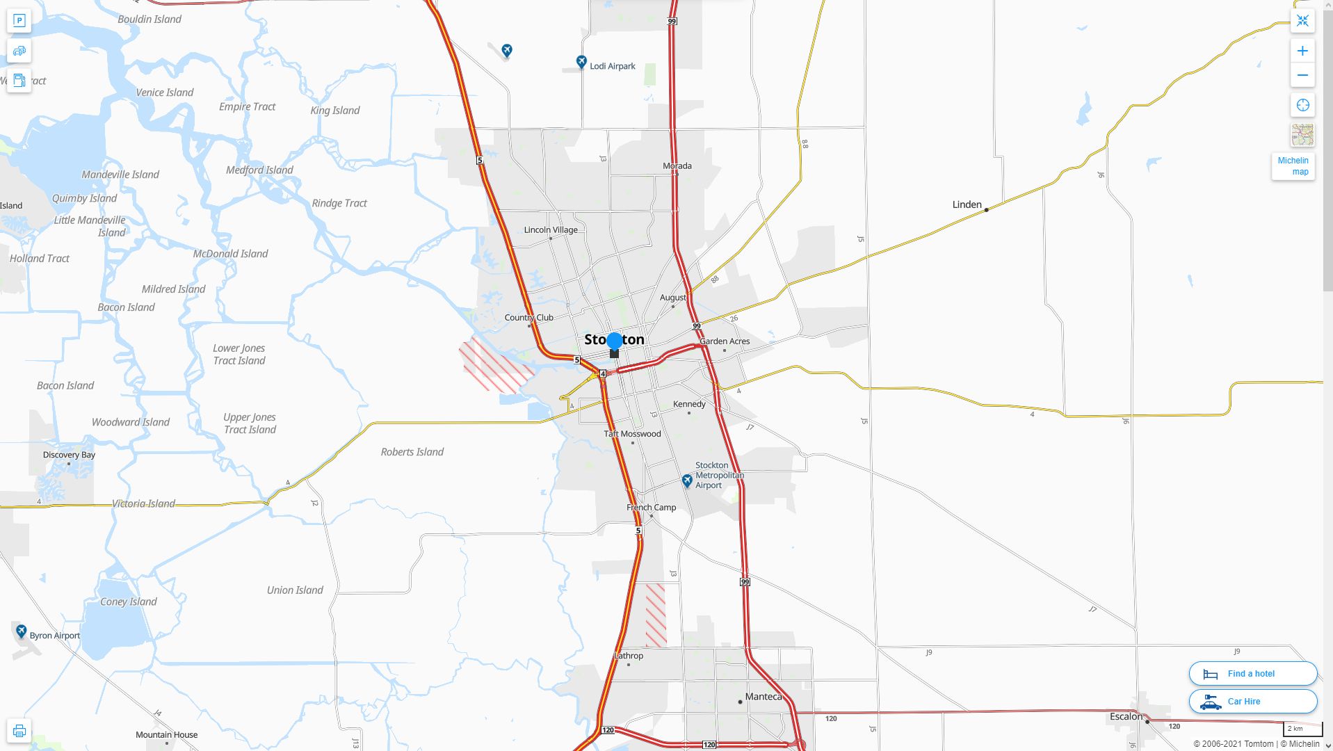Stockton California Map - United States