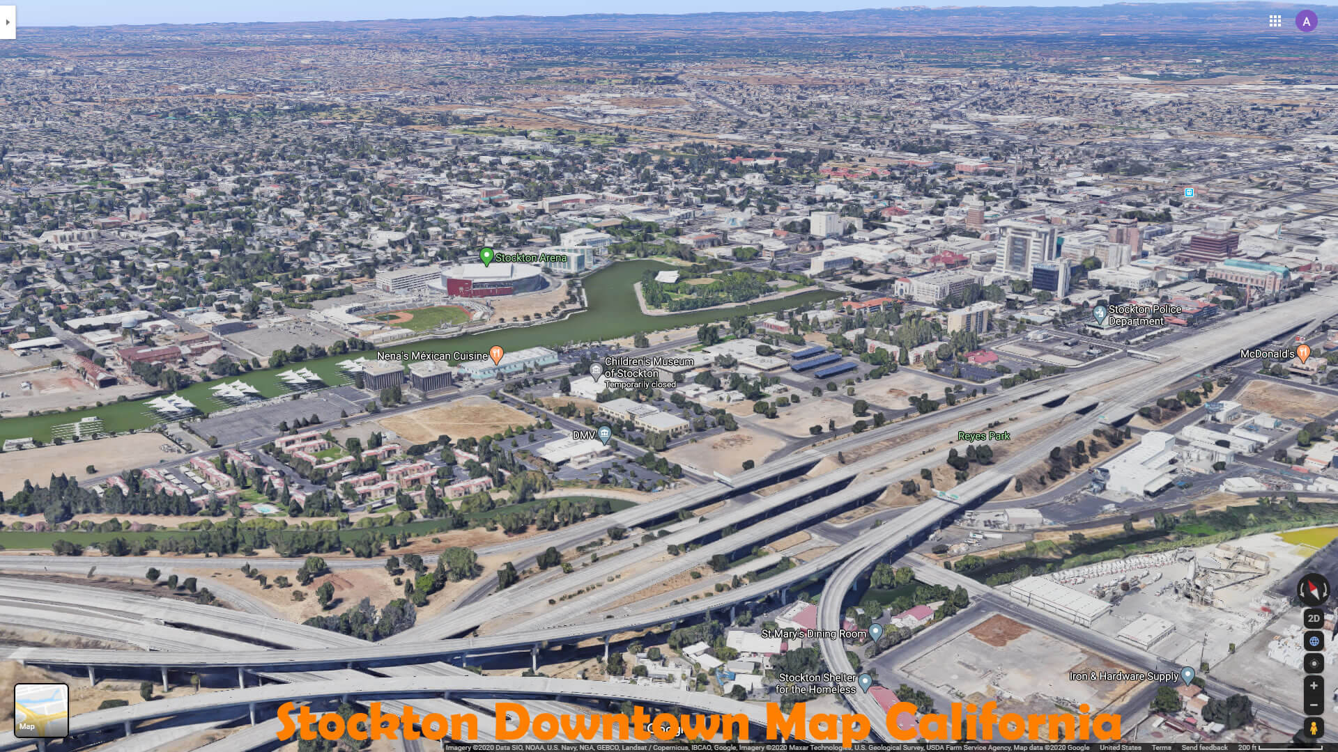 Stockton, California Map