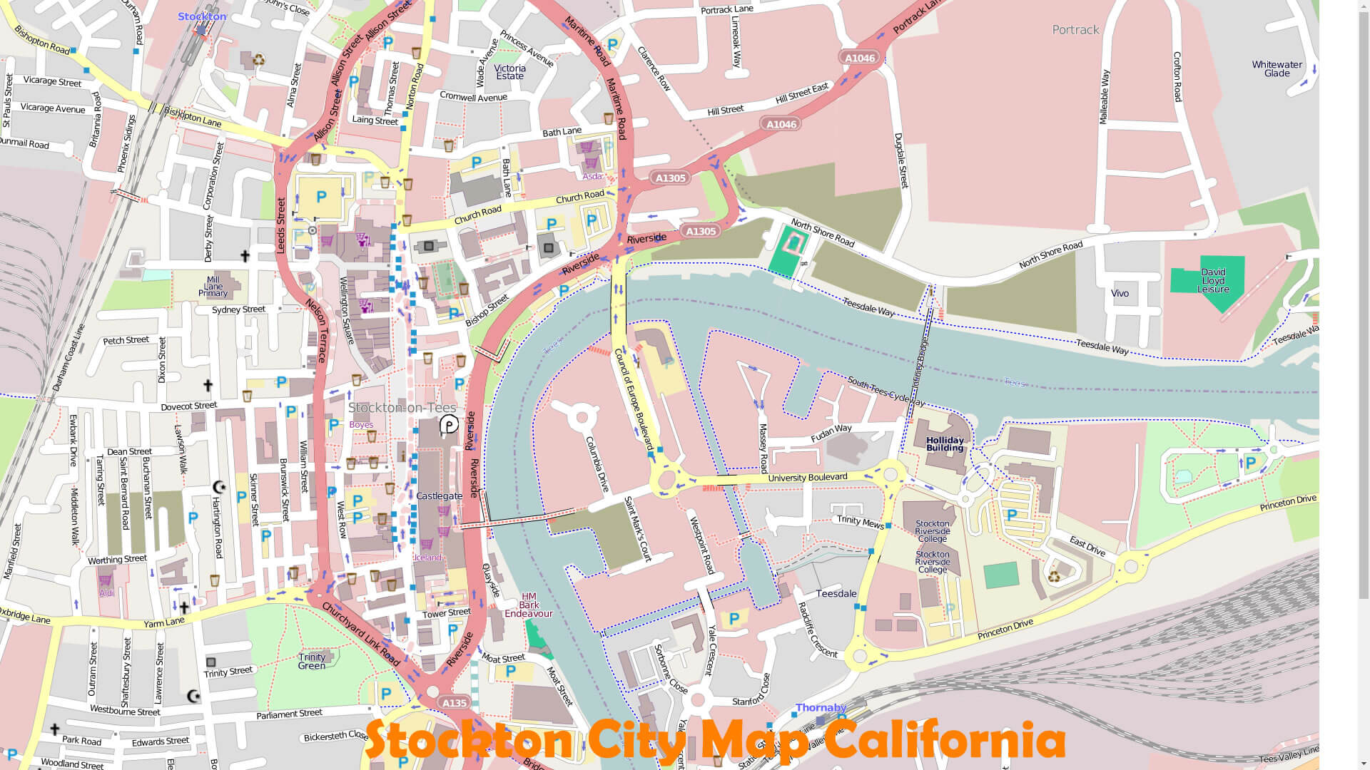 Stockton, California Map