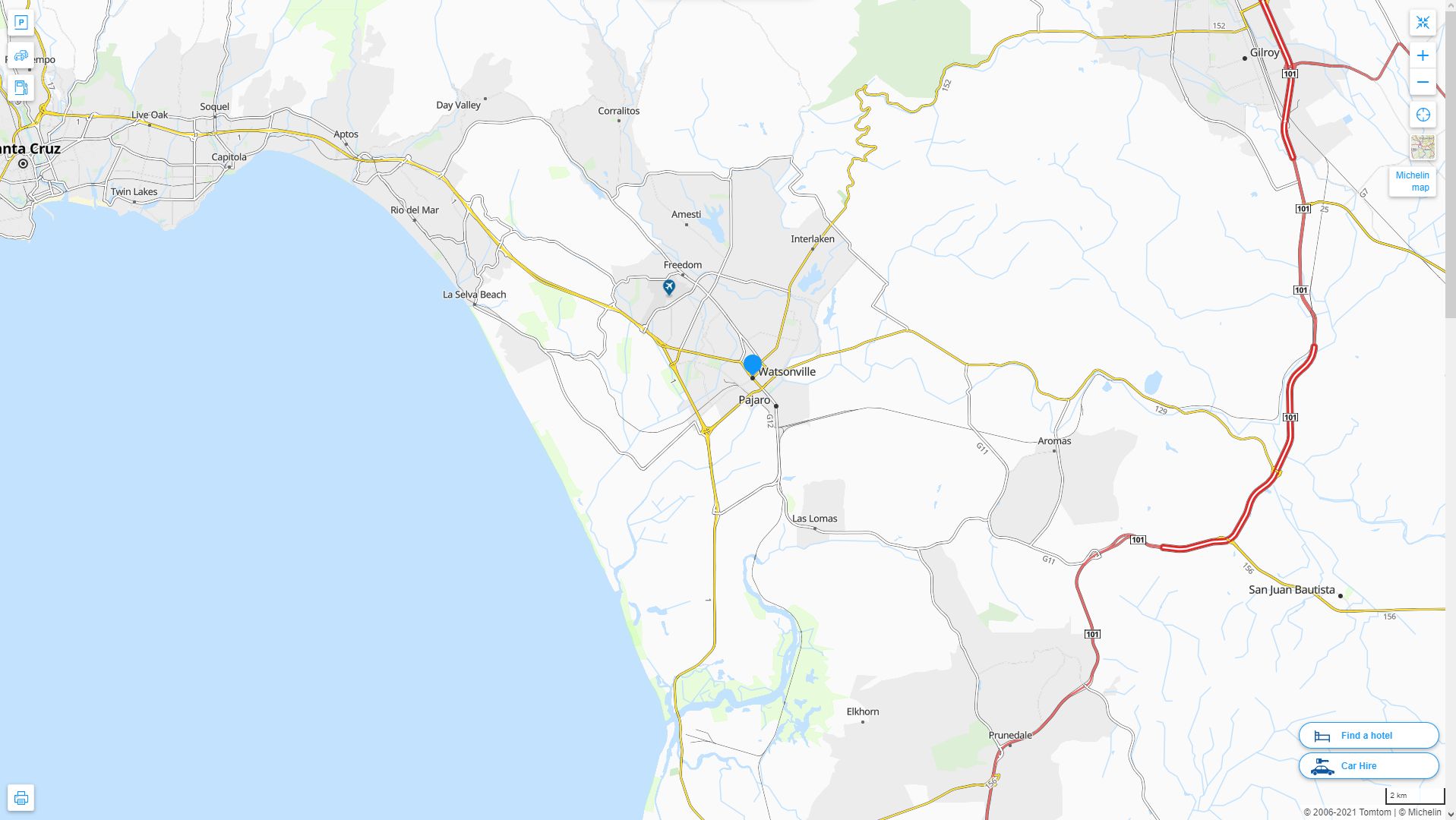 Watsonville California Map - United States