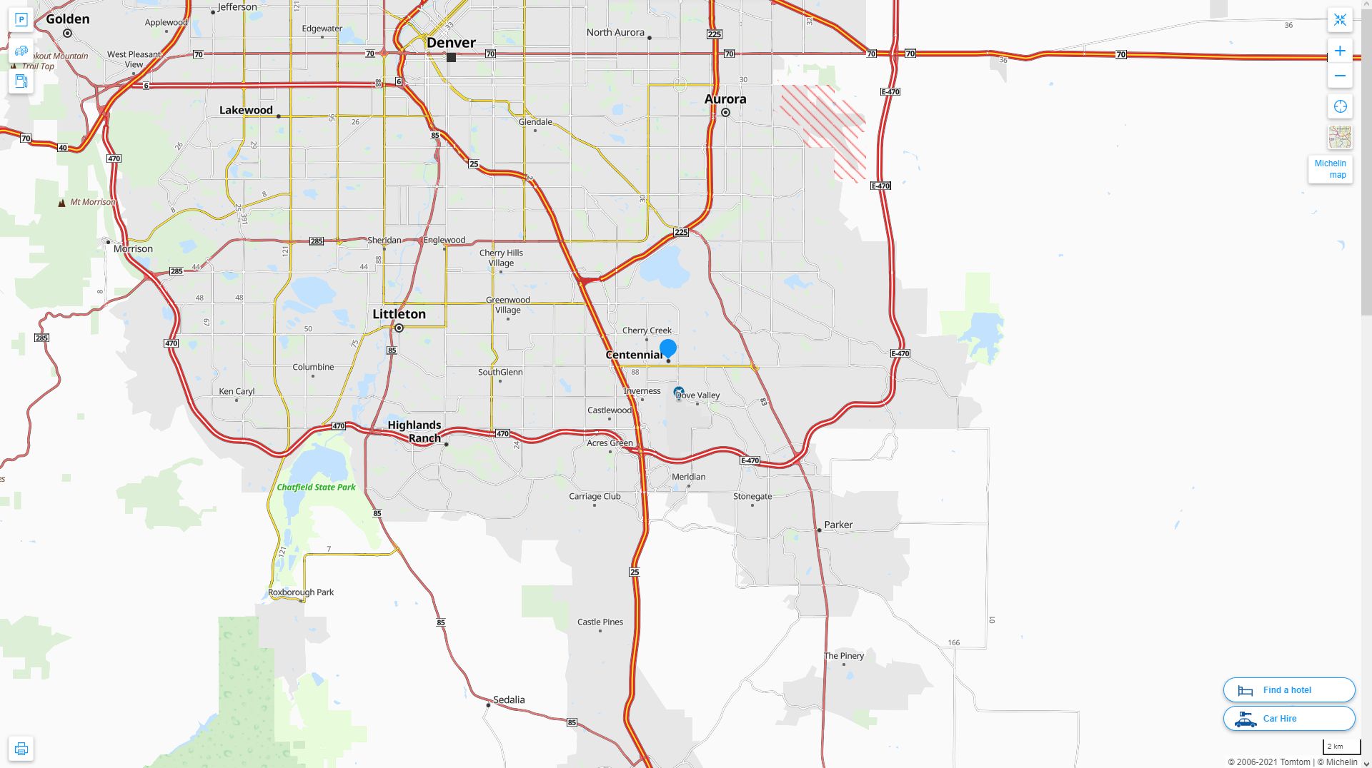 Centennial Colorado Map - United States