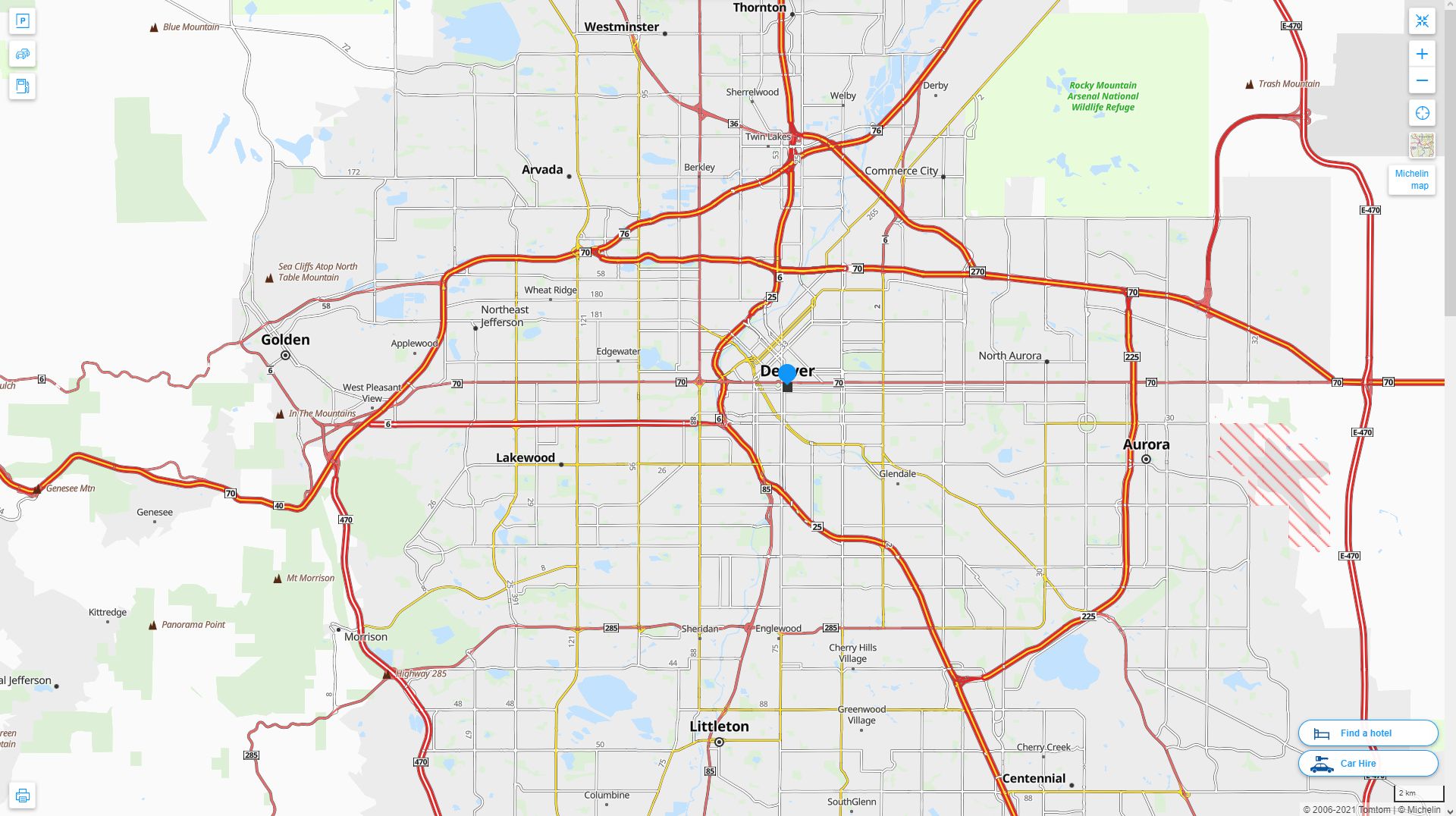 Denver Colorado Map - United States