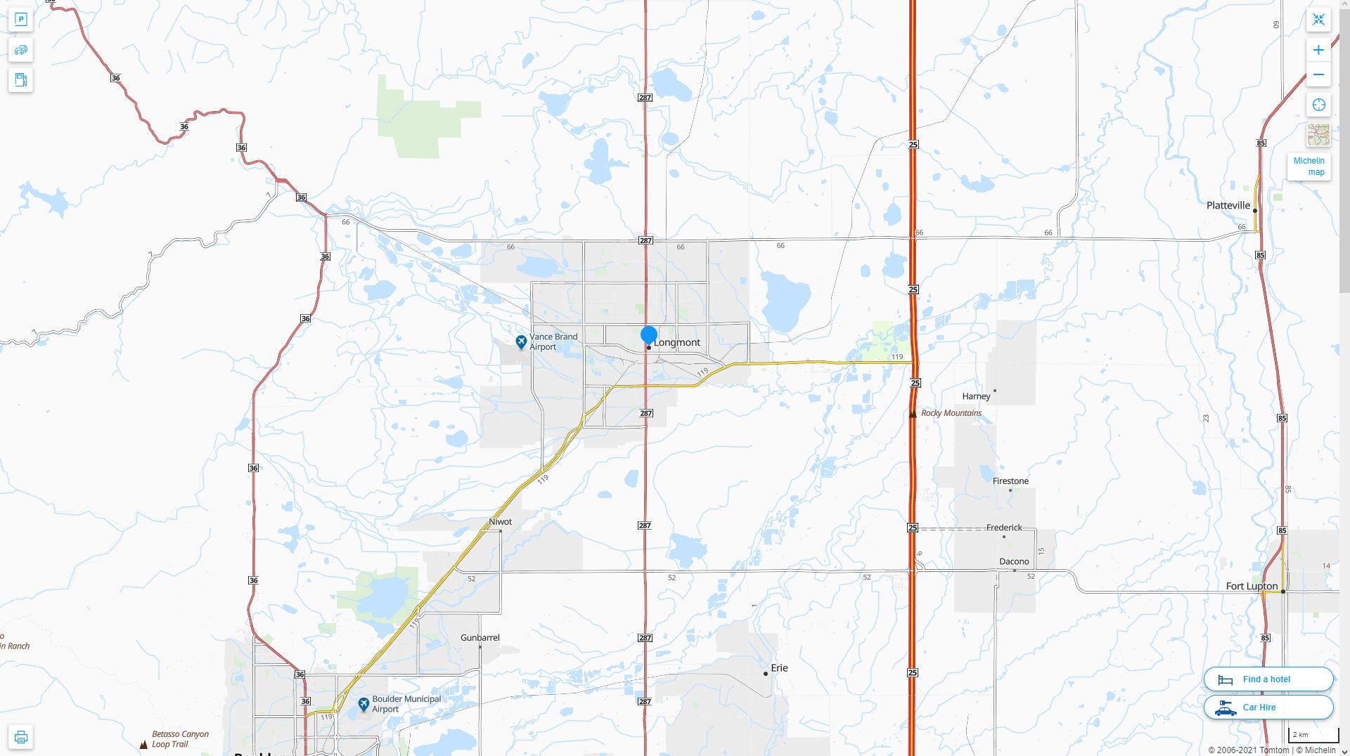 Longmont Colorado Map - United States