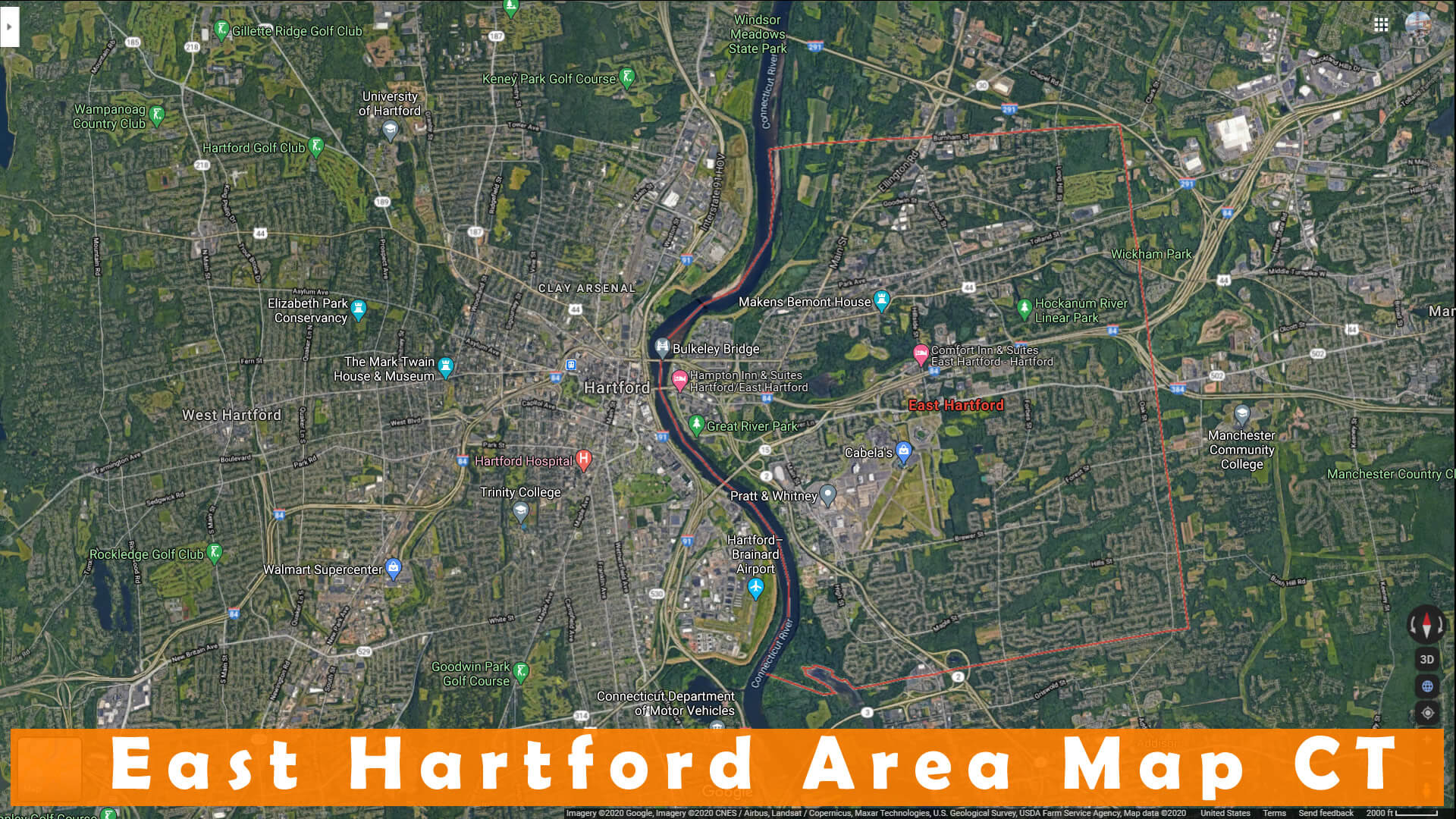 East Hartford Connecticut Map - United States