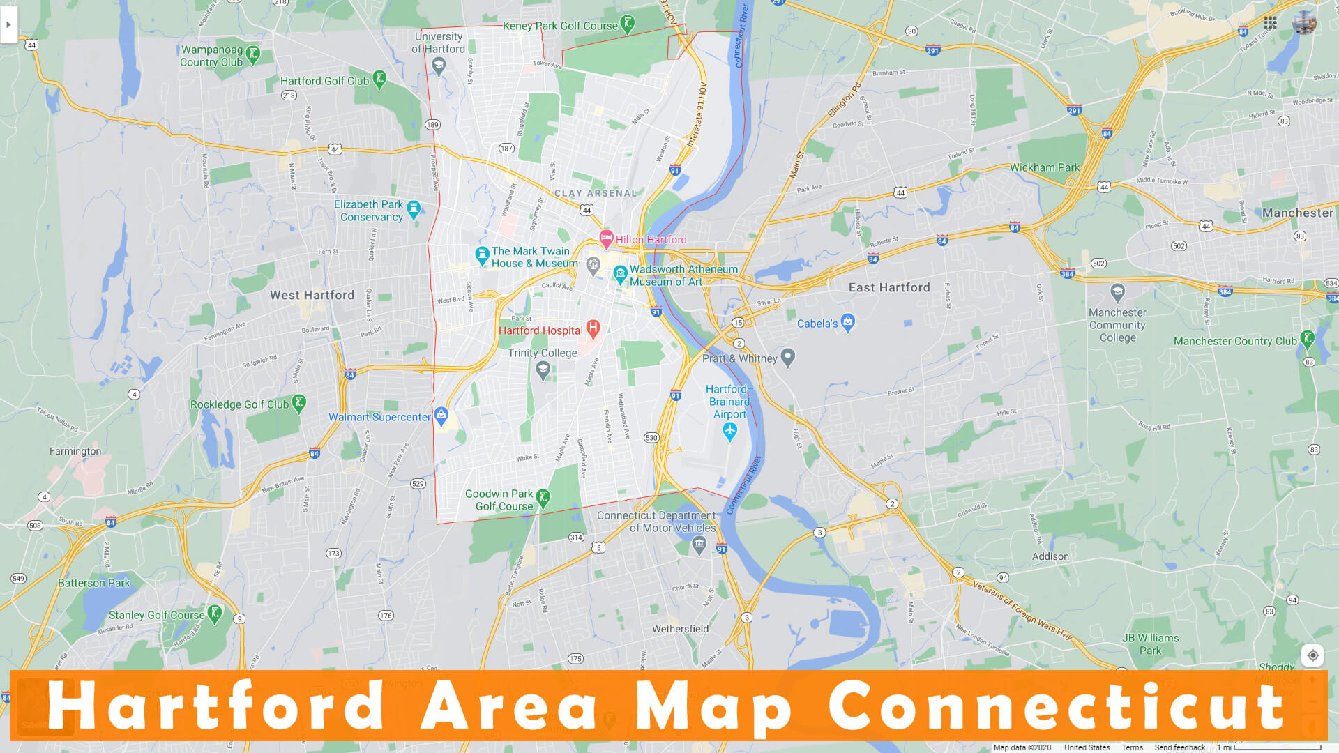 Hartford Connecticut Map
