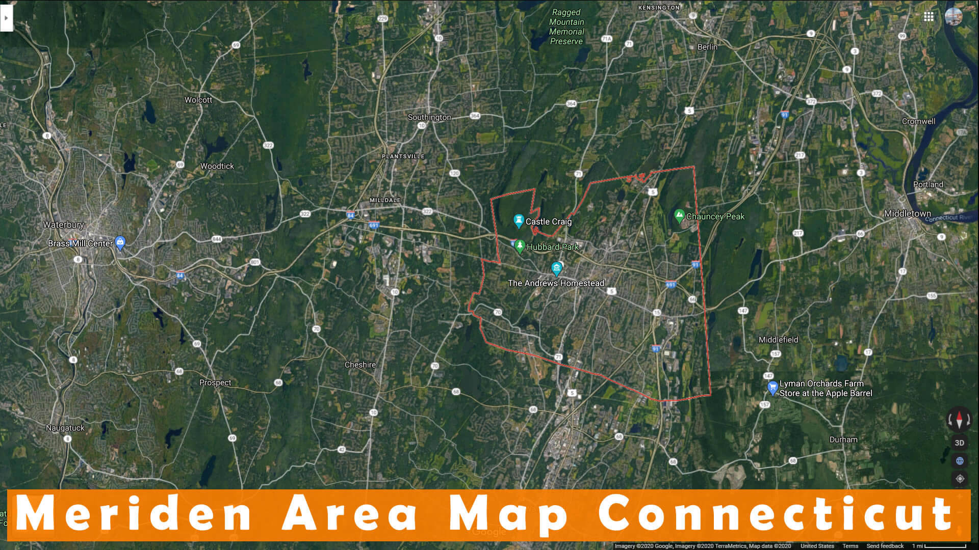 Meriden, Connecticut Map
