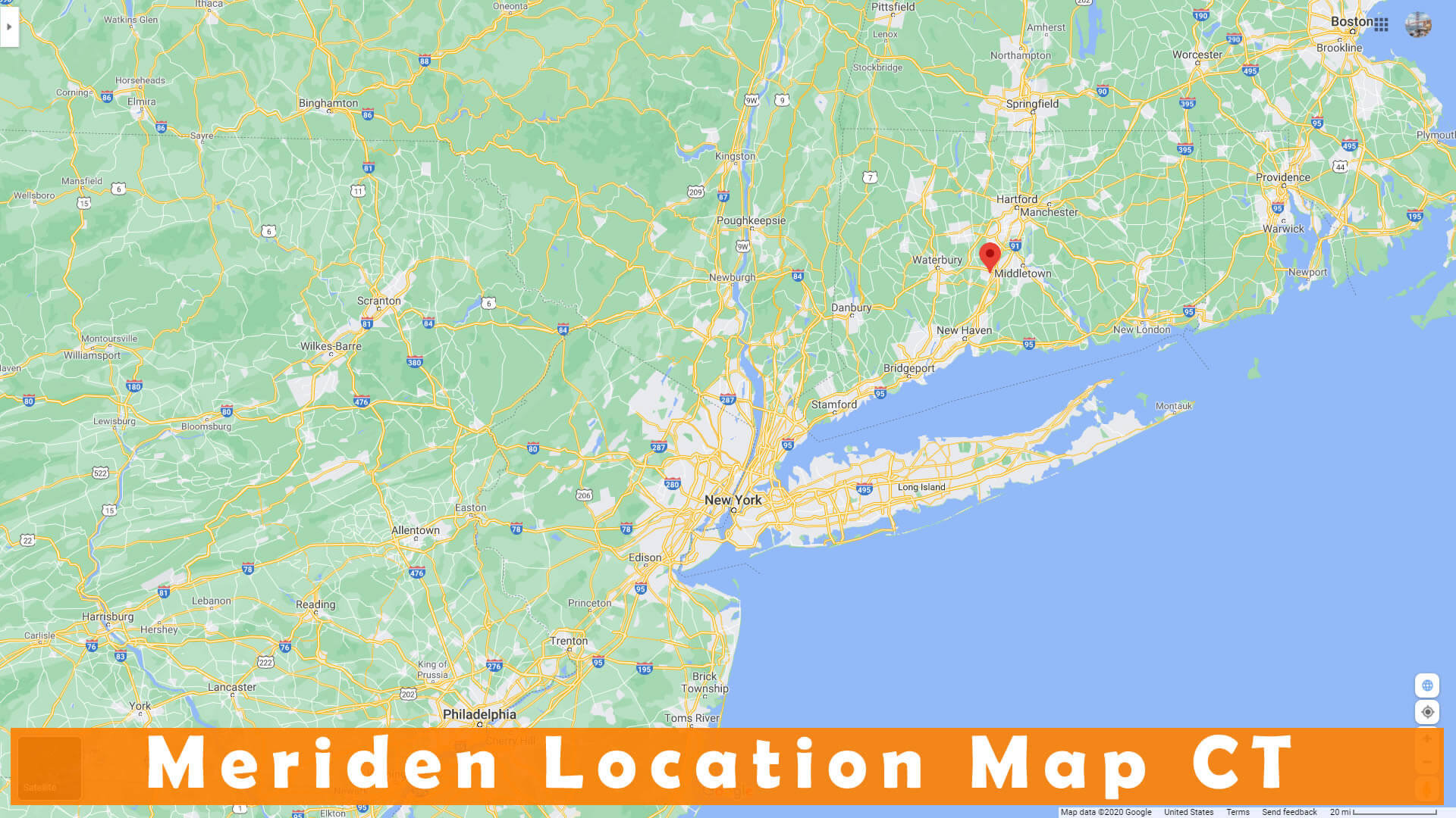 Meriden, Connecticut Map