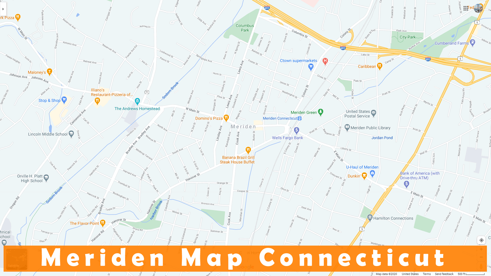 Meriden, Connecticut Map