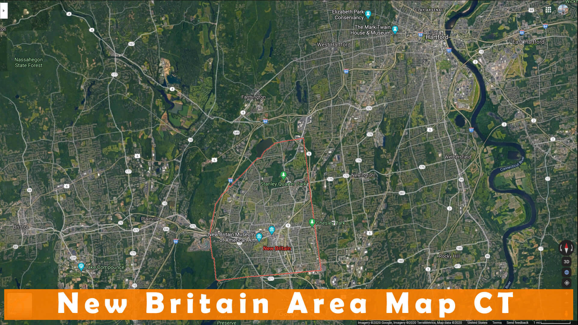 New Britain, Connecticut Map