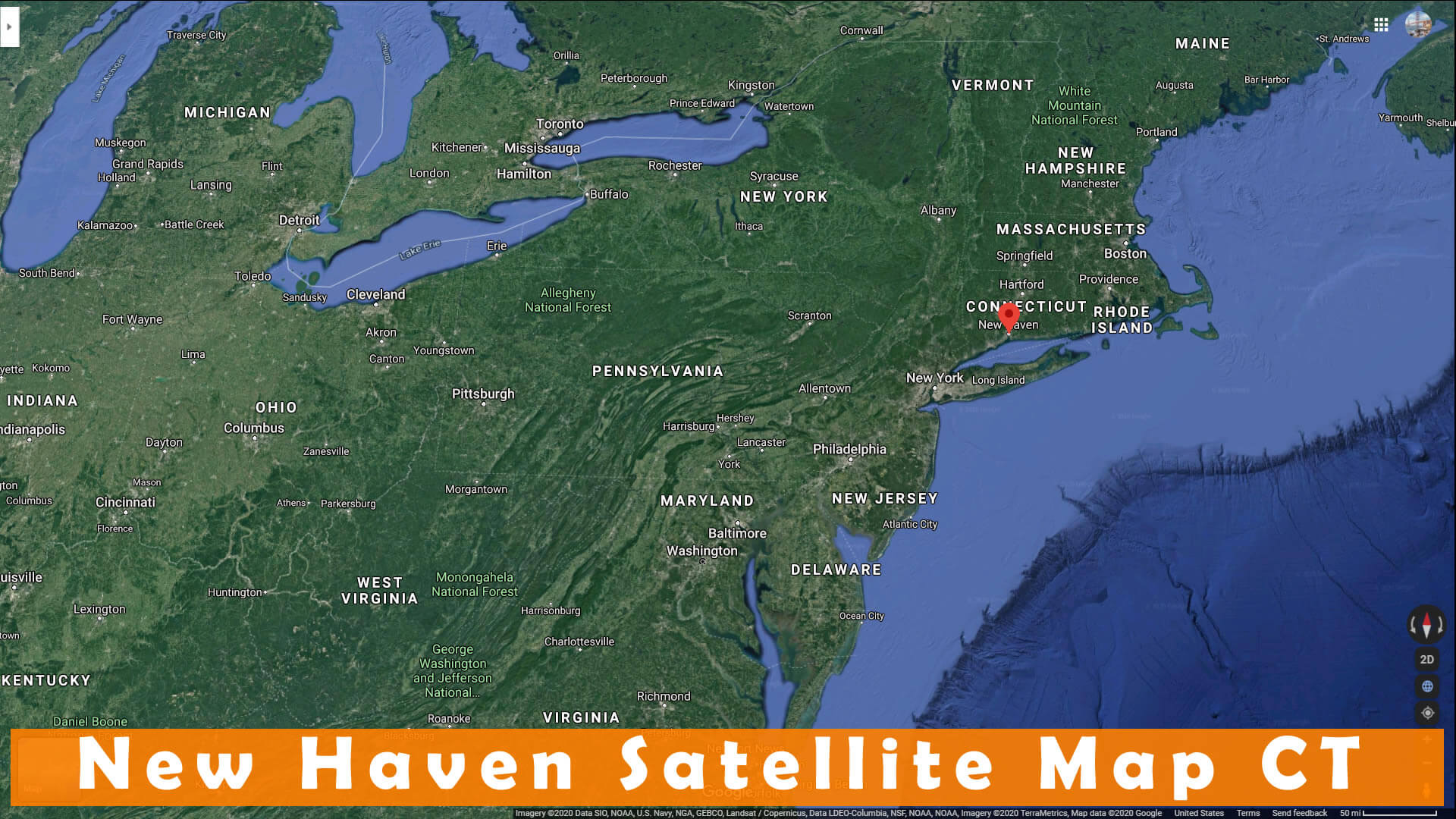 New Haven Connecticut Map and New Haven Connecticut Satellite Image