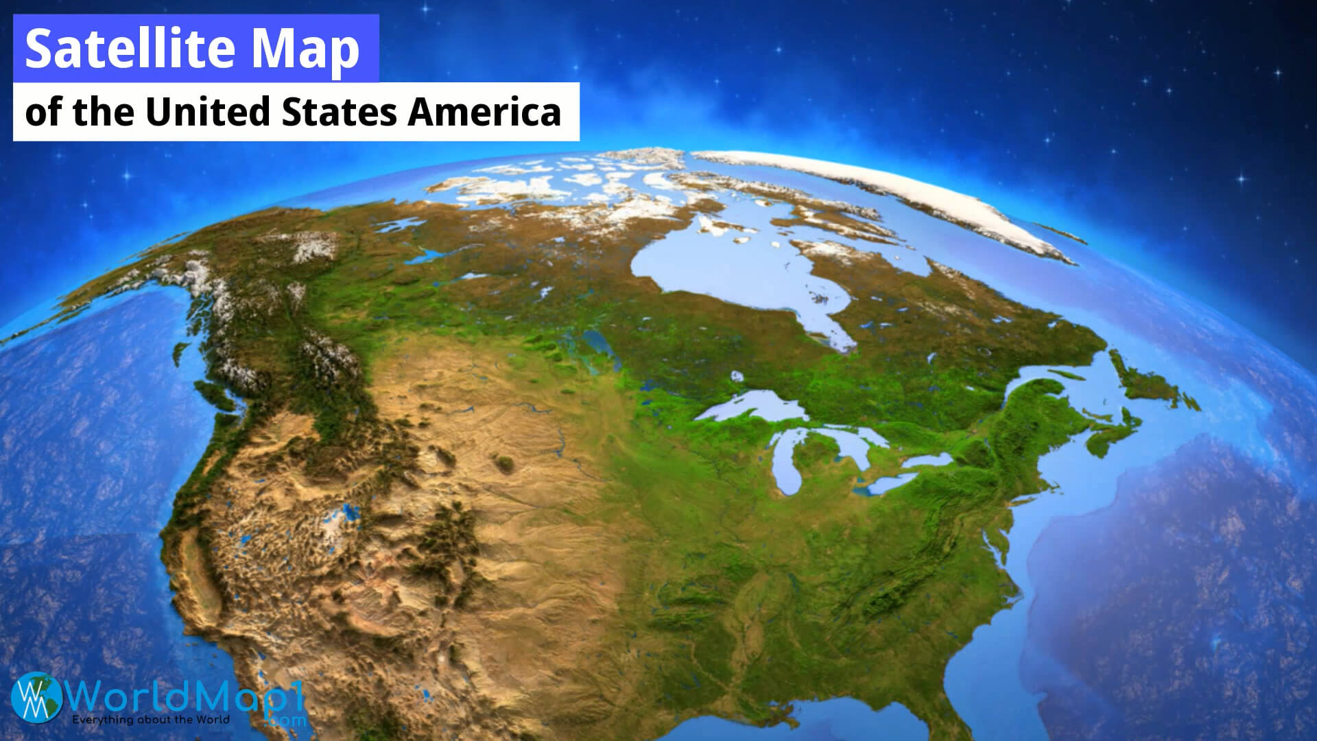 United States Earth Map and Satellite Images