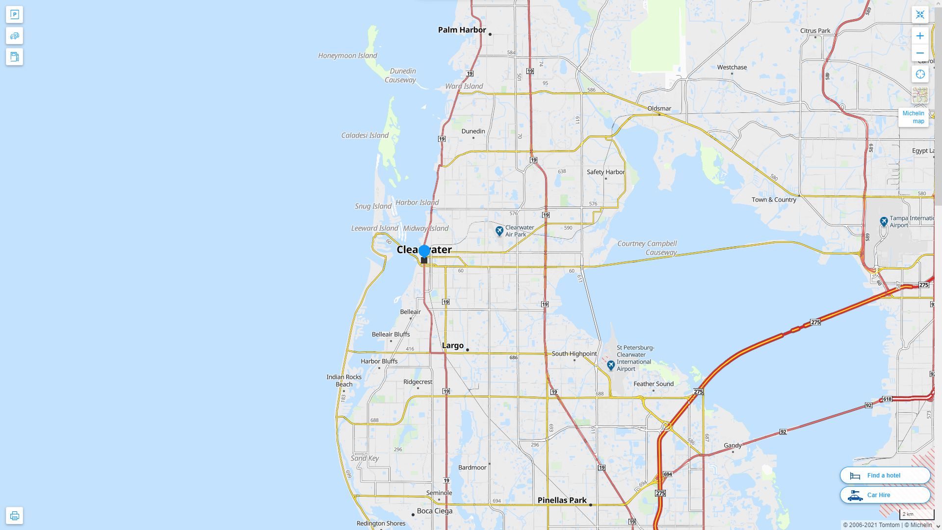 Clearwater Florida Map - United States