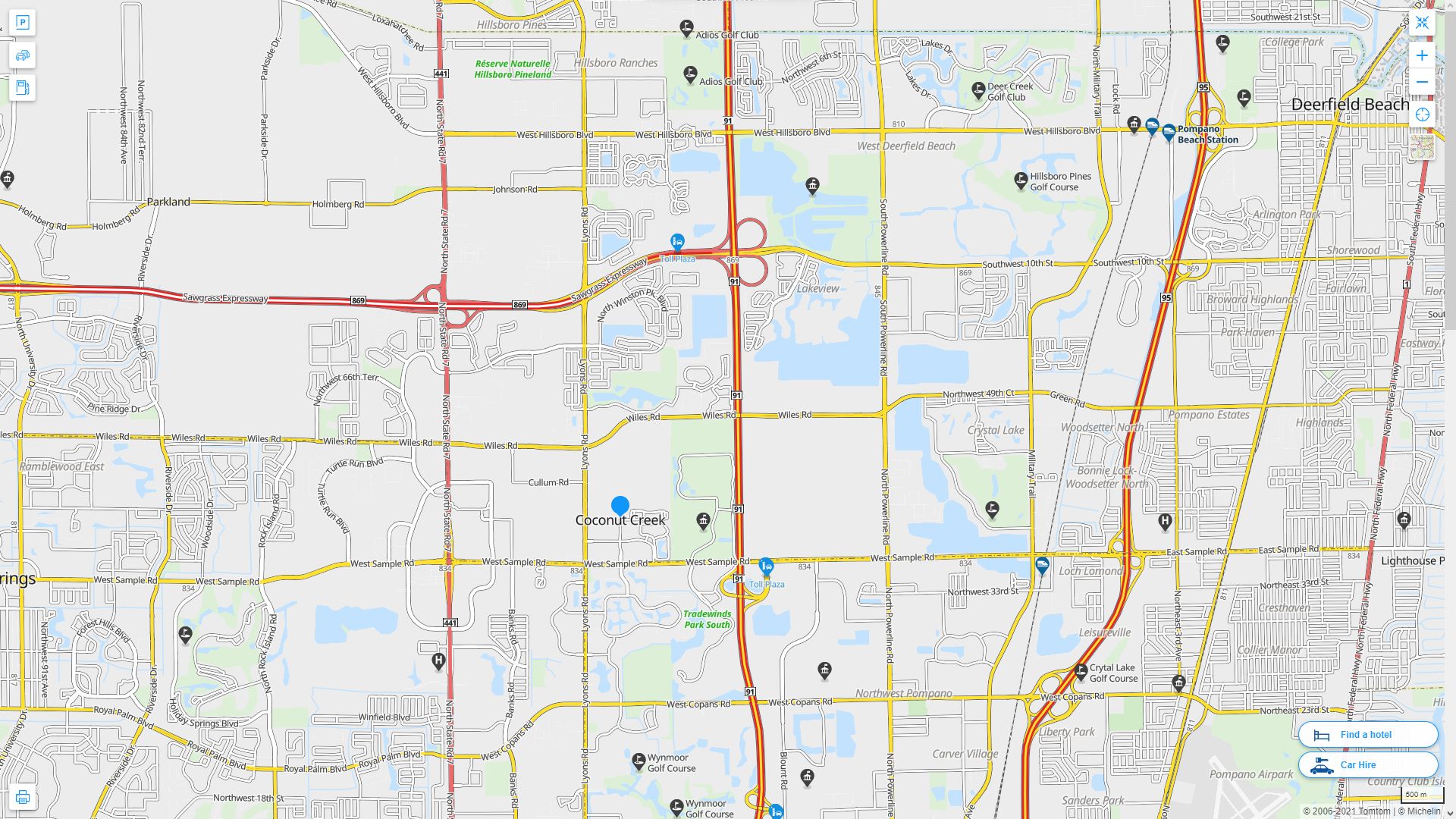Coconut Creek Florida Map and Coconut Creek Florida Satellite Image
