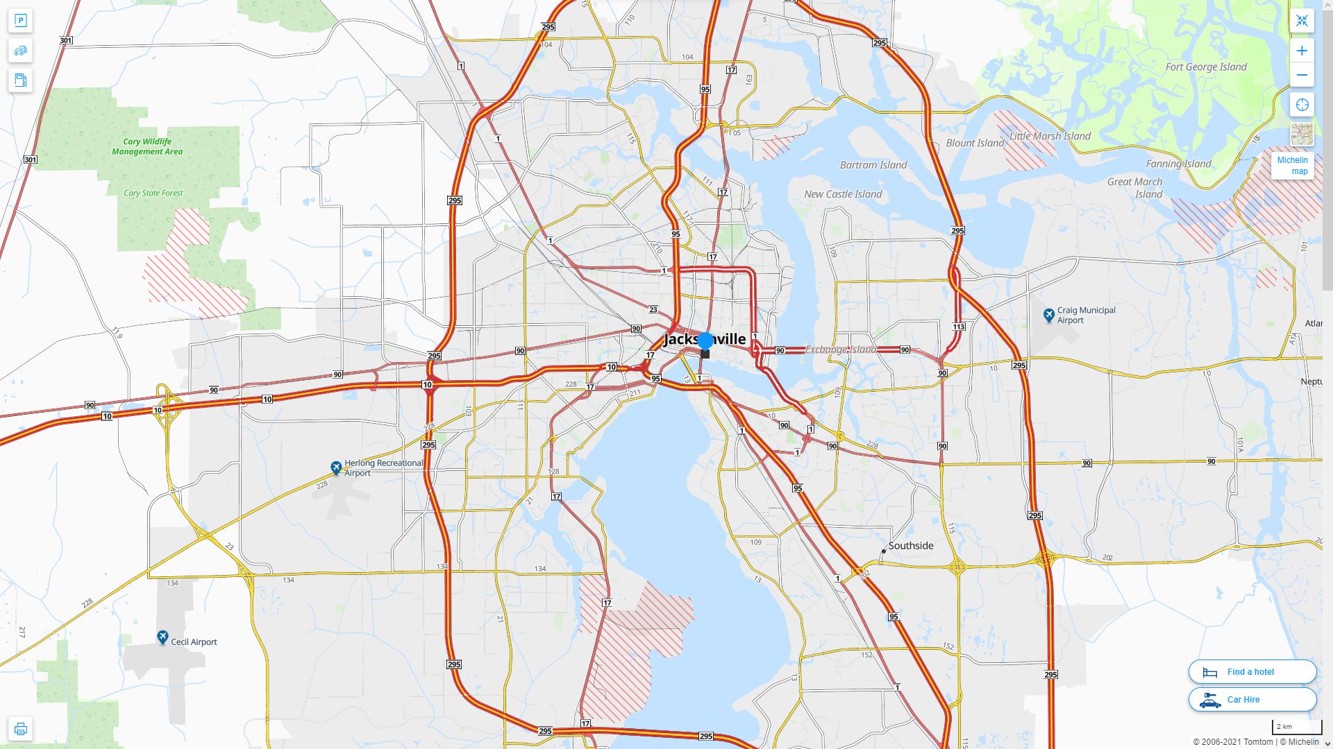 Jacksonville, Florida Map
