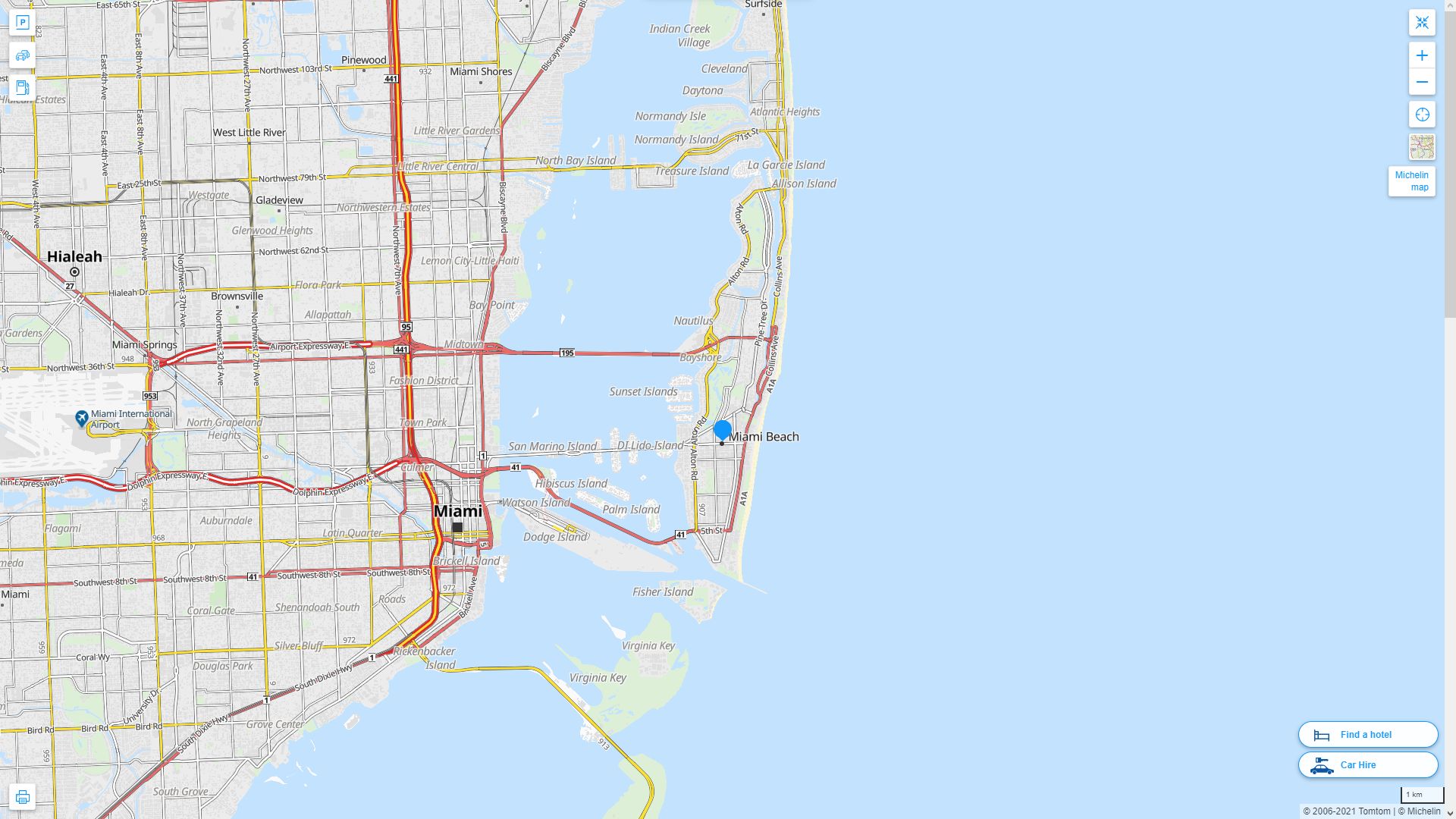 Miami Beach Florida Map - United States