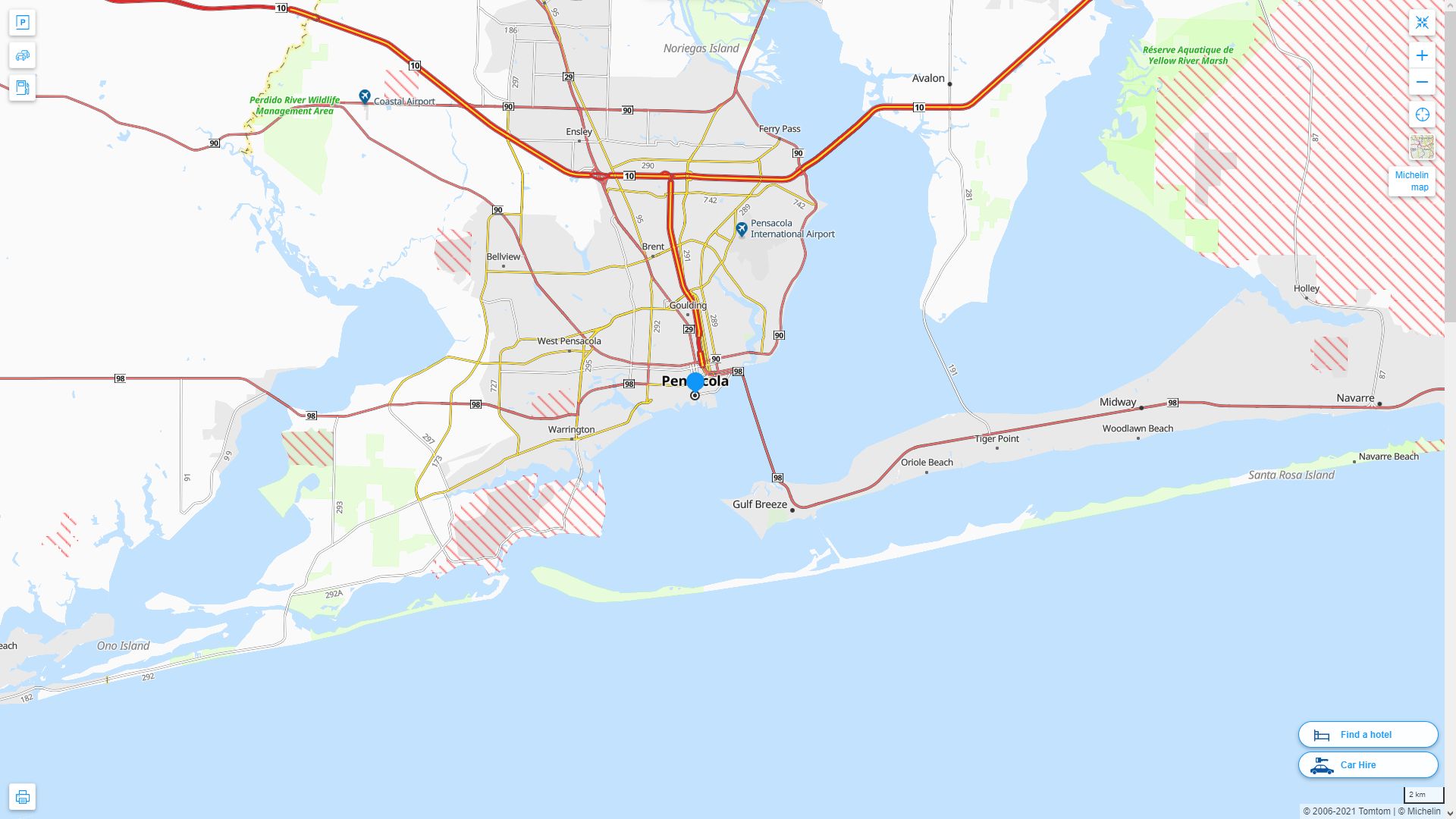 Pensacola Florida Map - United States