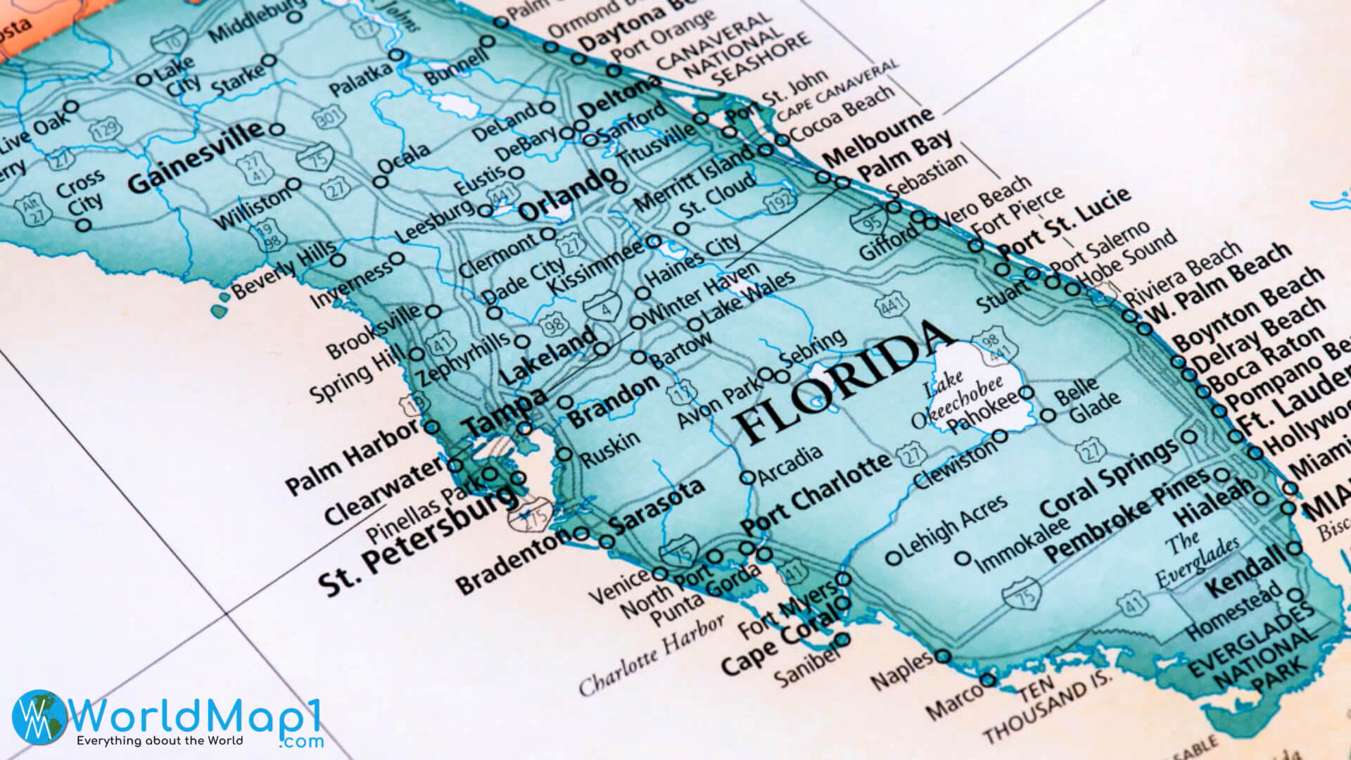 High Detailed Florida Map
