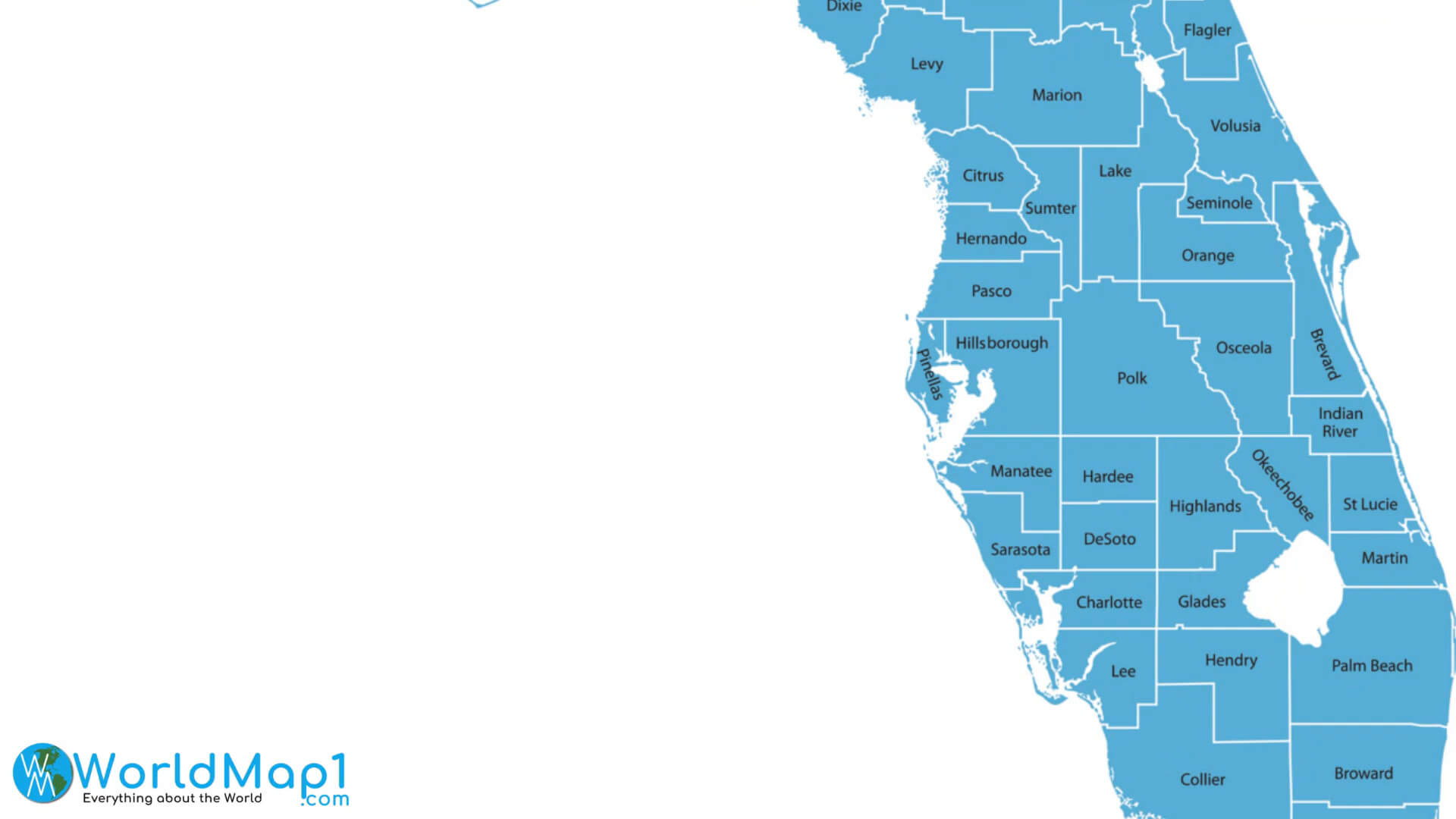 High Detailed Florida Map