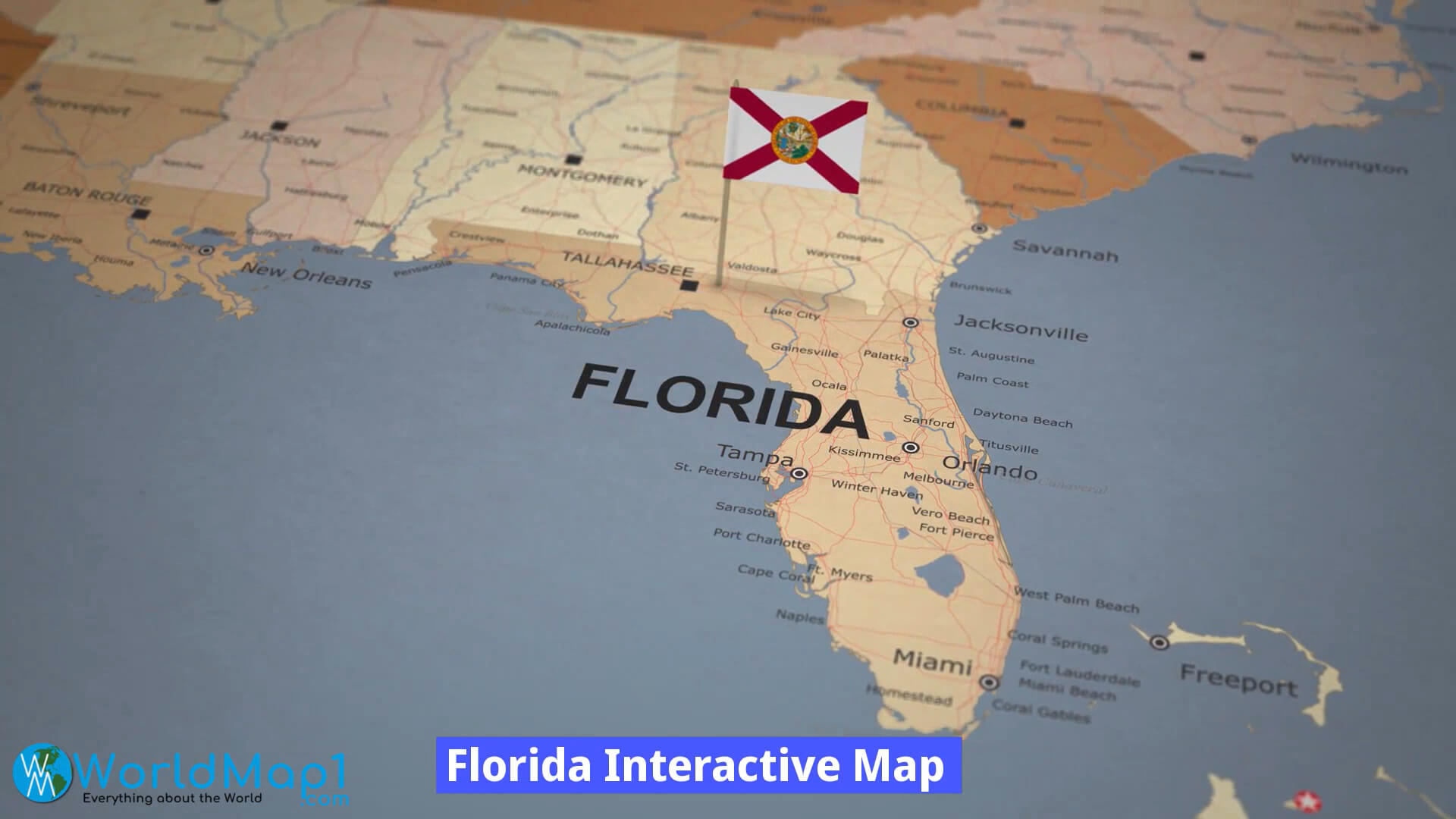 High Detailed Florida Map