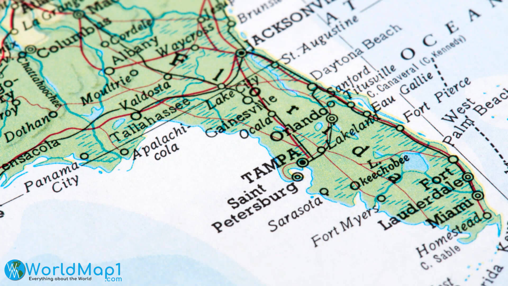 Florida Free Printable Map