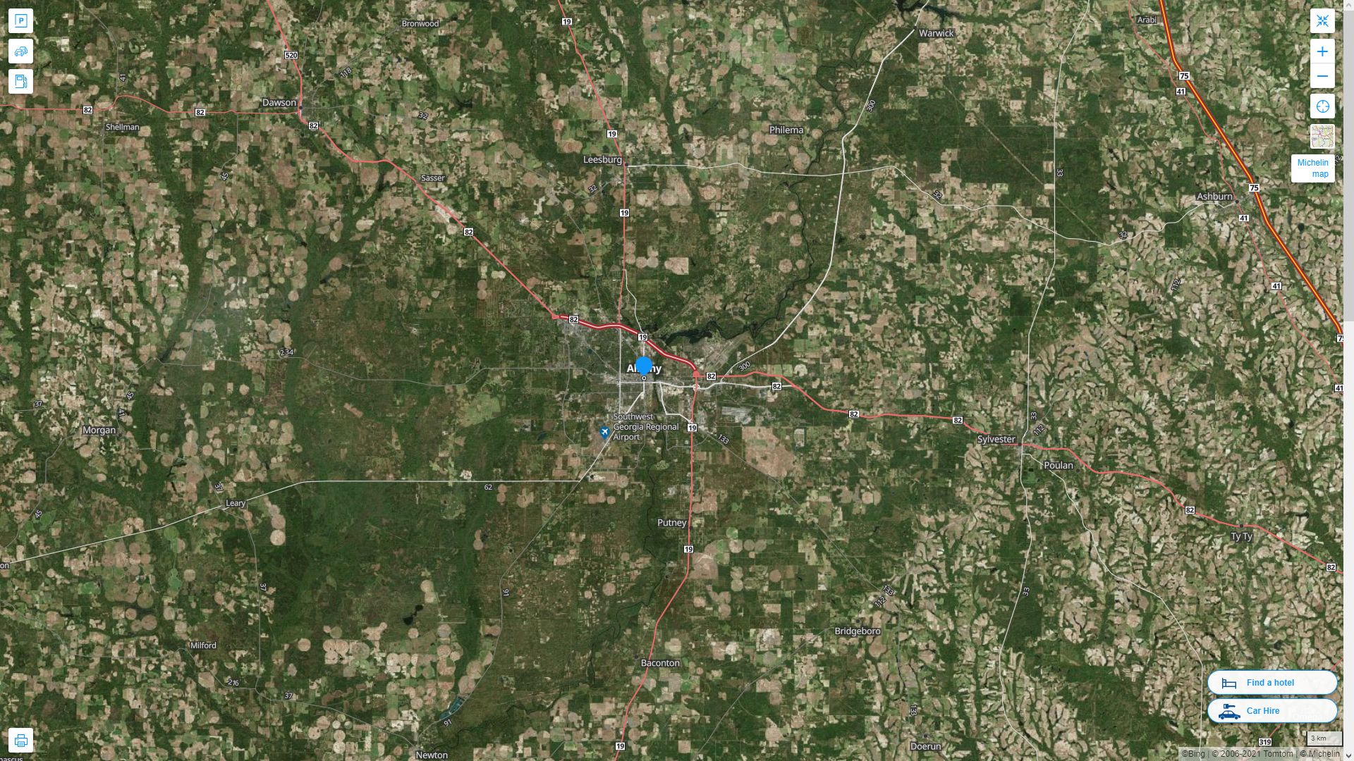 Albany Georgia Map - United States