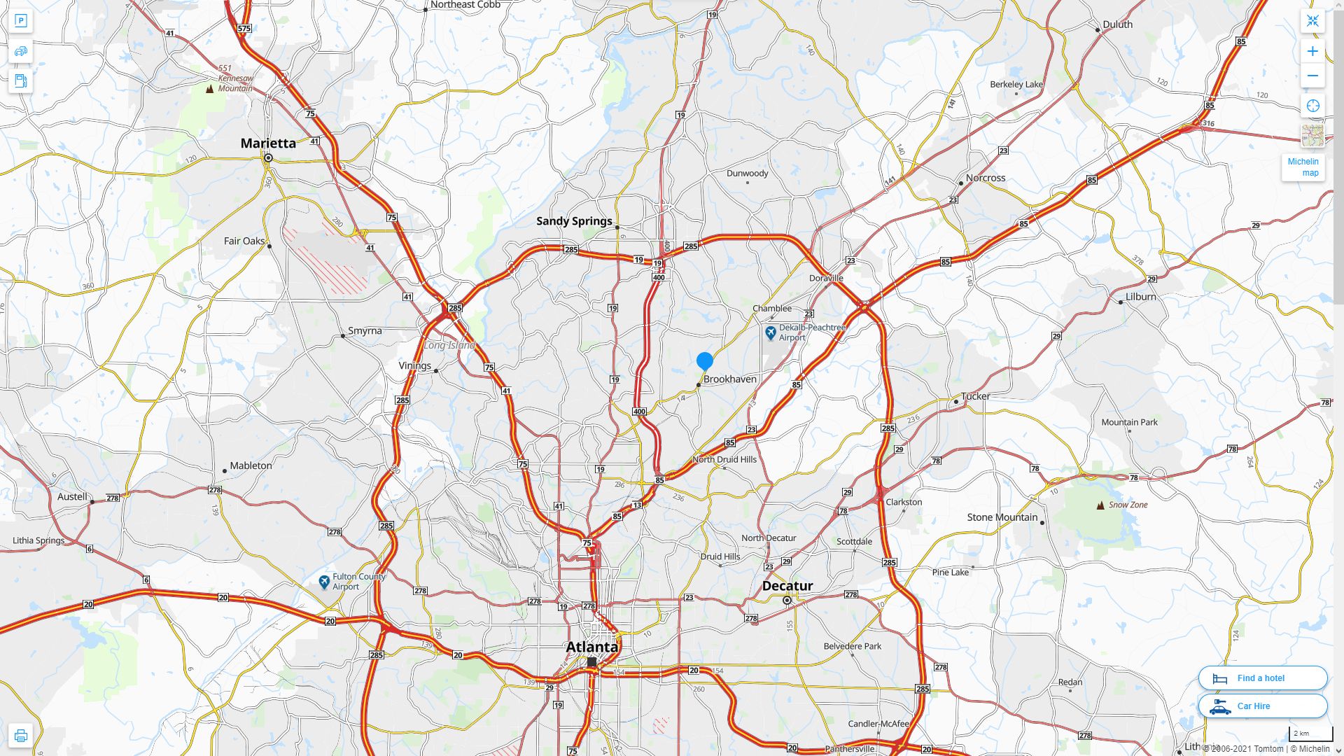 North Atlanta Georgia Map and North Atlanta Georgia Satellite Image