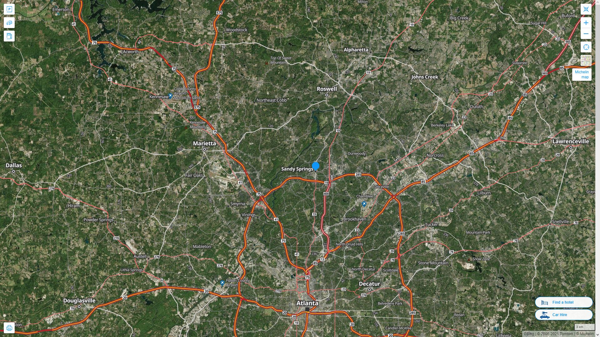 Sandy Springs Georgia Map - United States